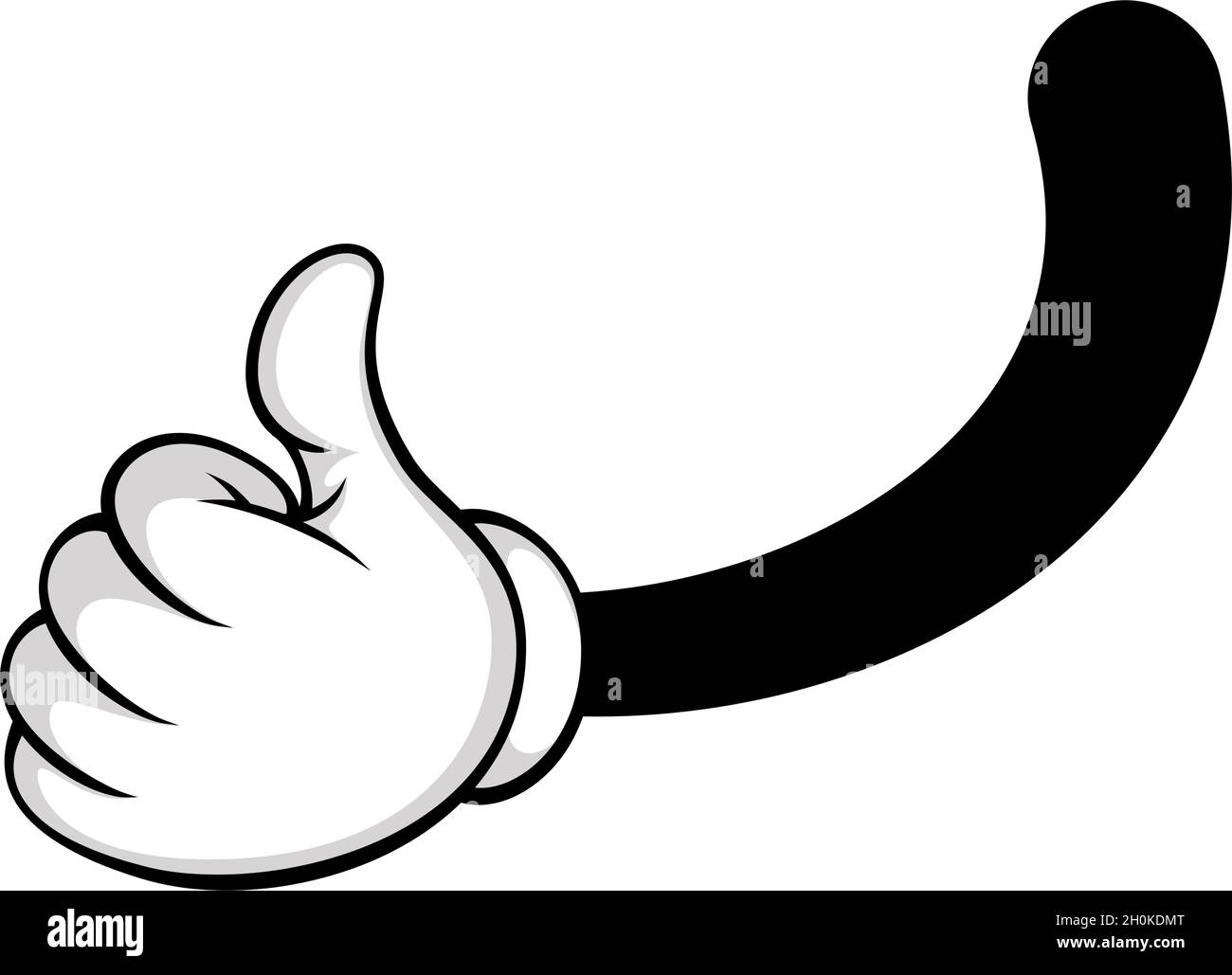 Like thumb up action, hand pose symbol. Vector person glove sketching ...