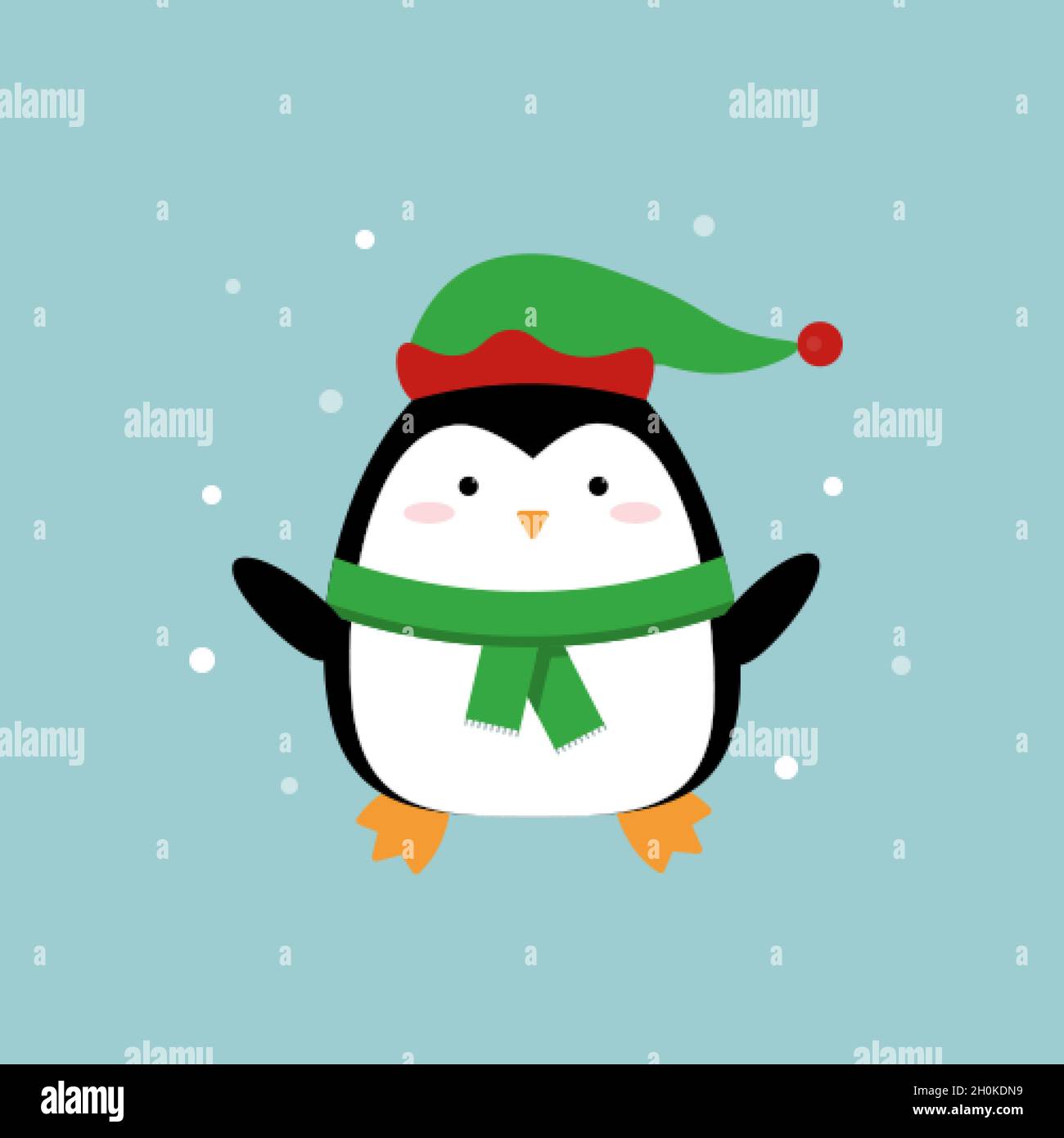 Adorable baby penguin in Stock Vector Images - Alamy