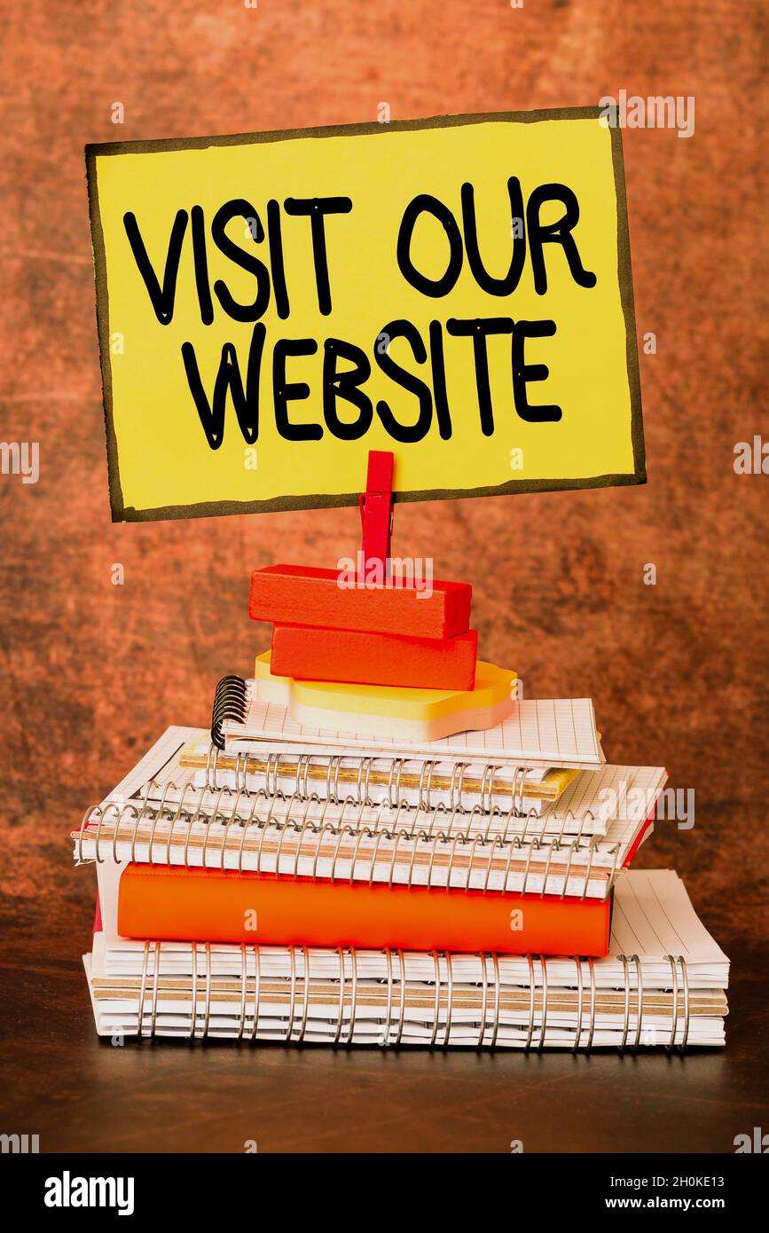 Text caption presenting Visit Our Website. Business concept visitor who ...