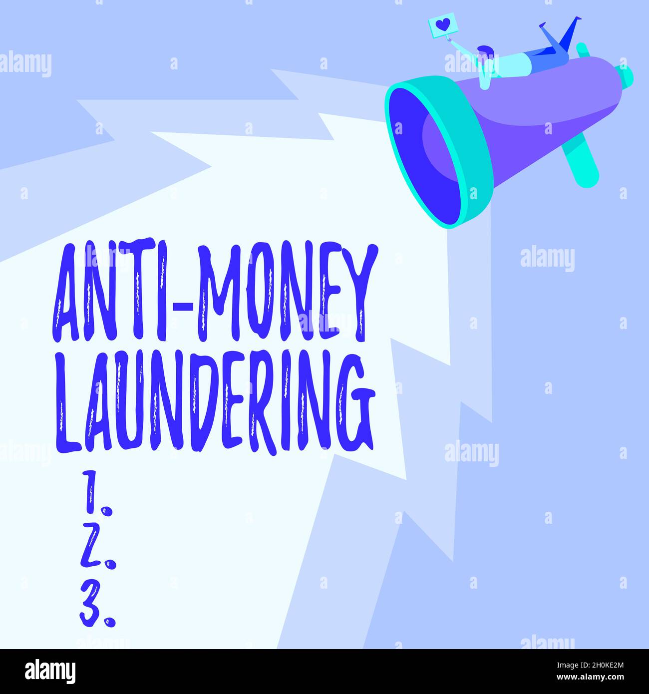 Conceptual caption Anti Money Laundering. Business showcase regulations ...
