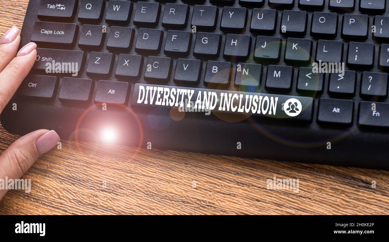 Handwriting text Diversity And Inclusion. Concept meaning range human ...