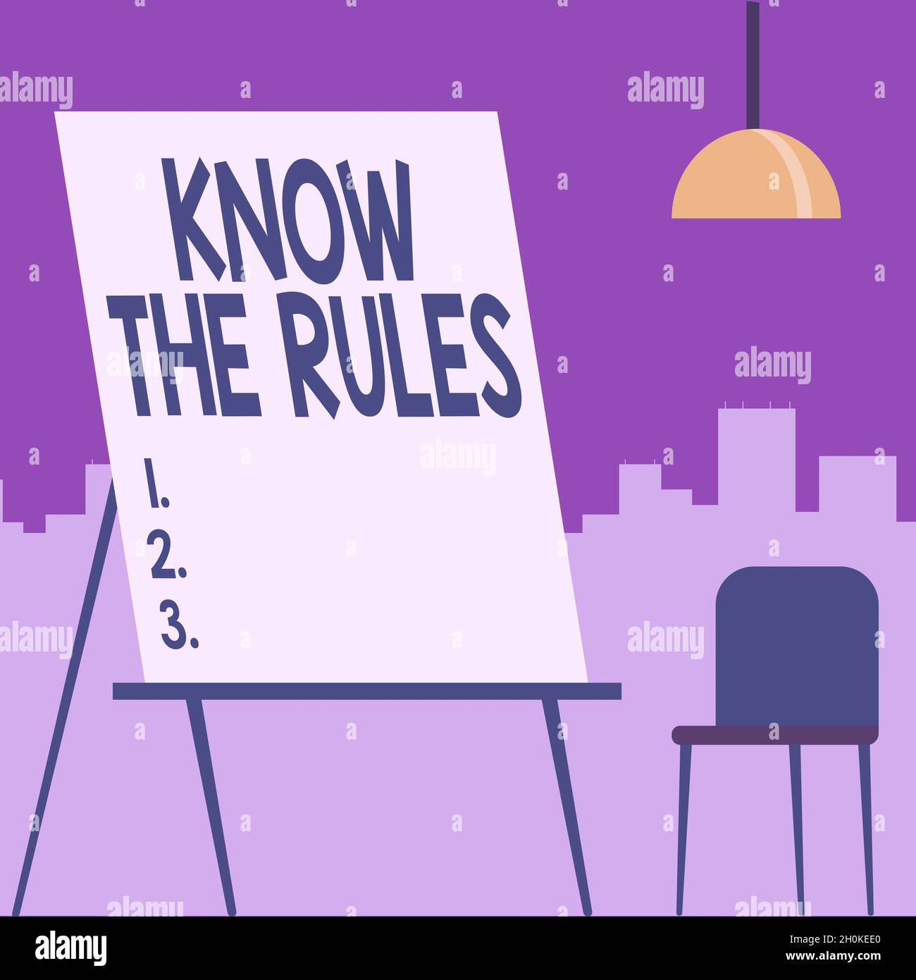 Sign displaying Know The Rules. Word for set explicit or regulation ...