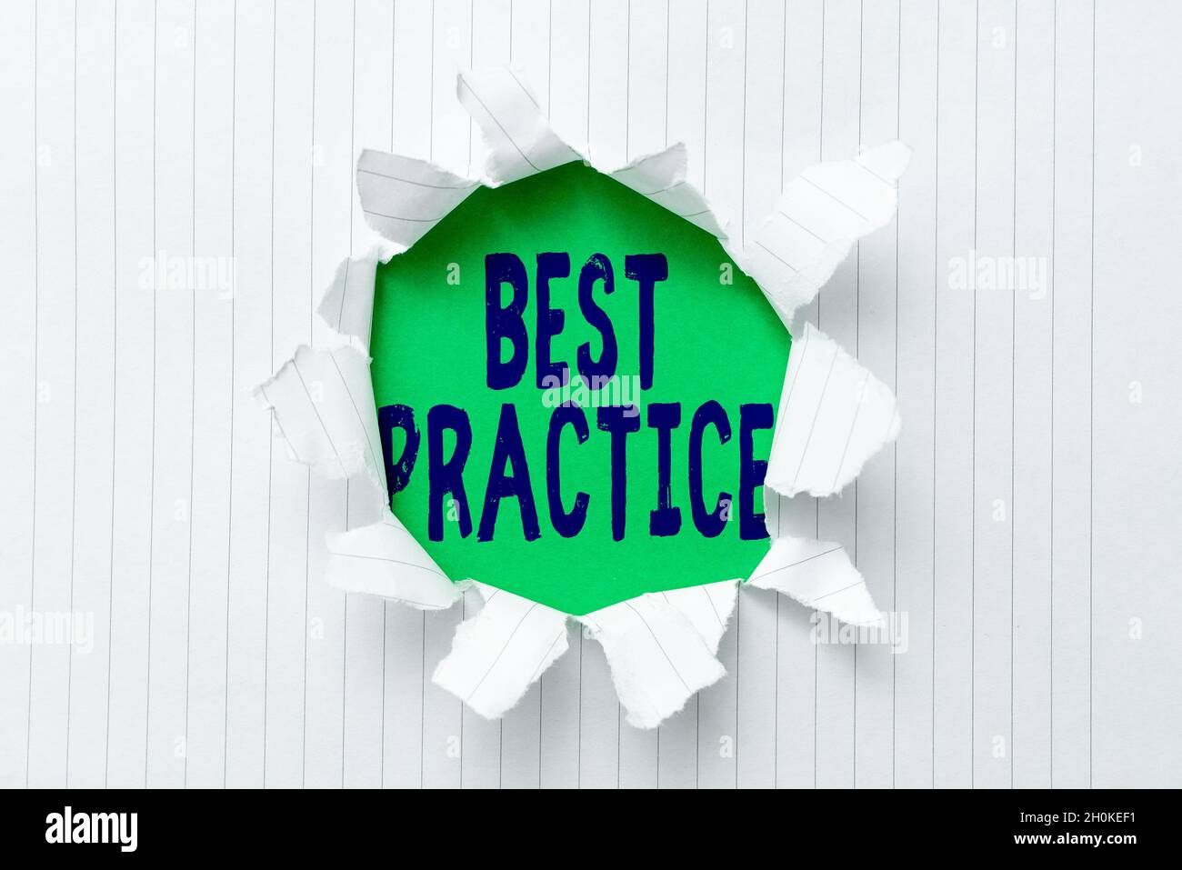 Conceptual caption Best Practice. Business showcase commercial ...