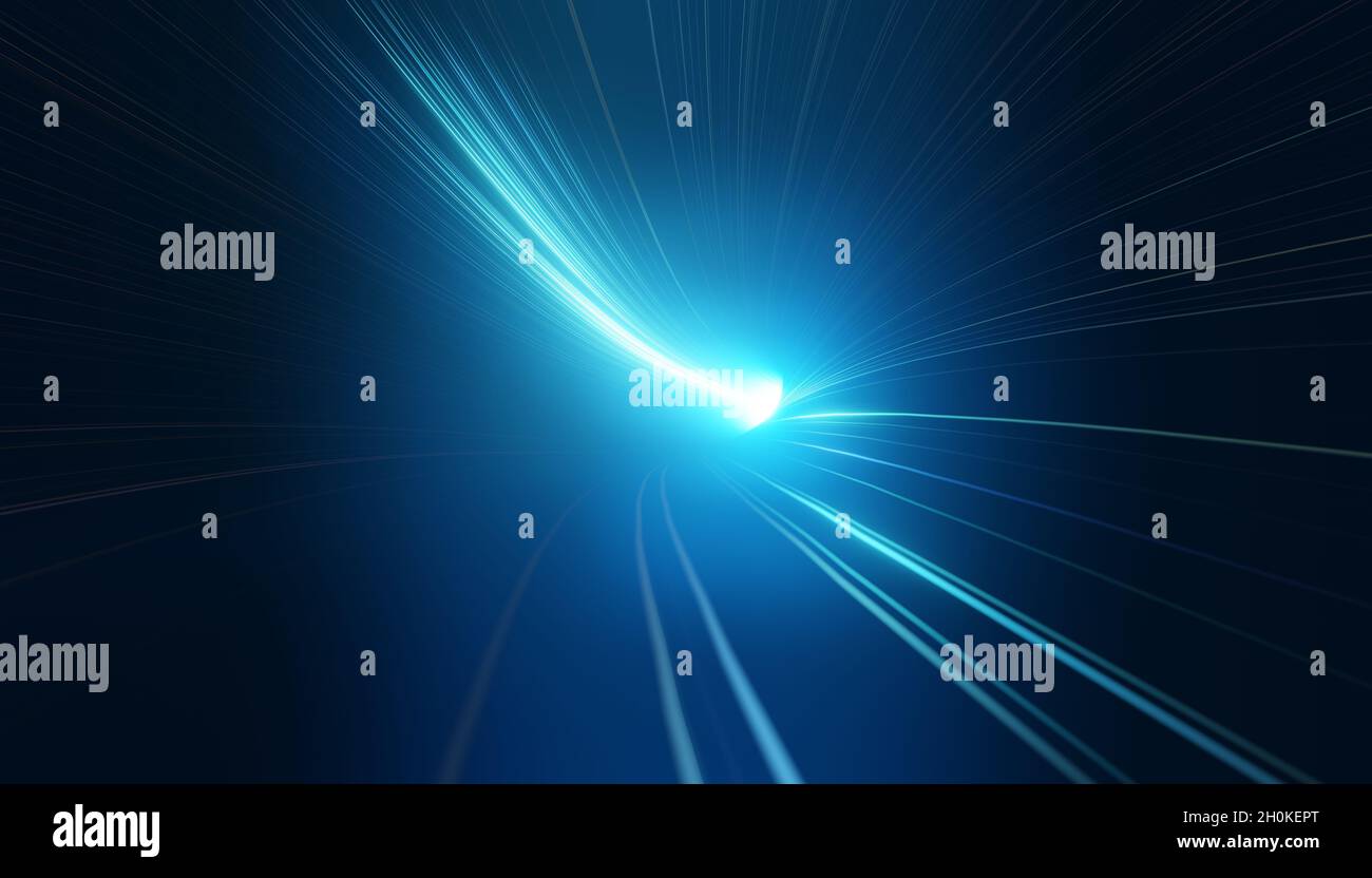 Stunning digital light effects on dark background Stock Photo - Alamy