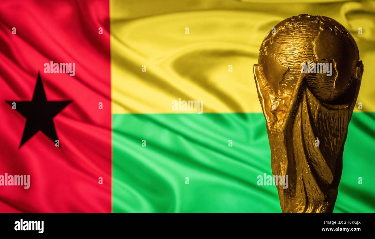 October 6, 2021 Conakry, Guinea. FIFA World Cup on the background of ...