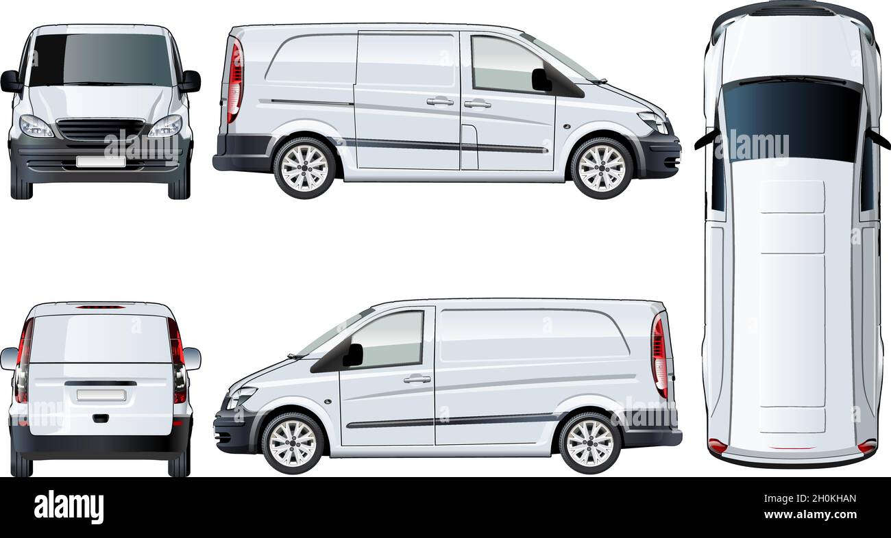 Vector van template isolated on white. Available EPS-10 separated by ...