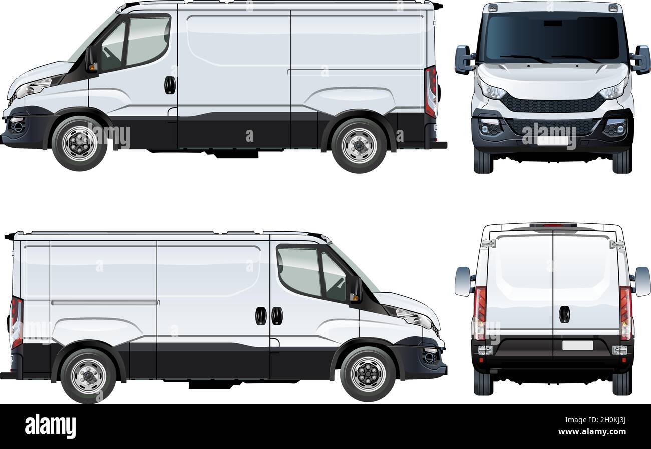 Vector van template isolated on white. Available EPS-10 separated by ...