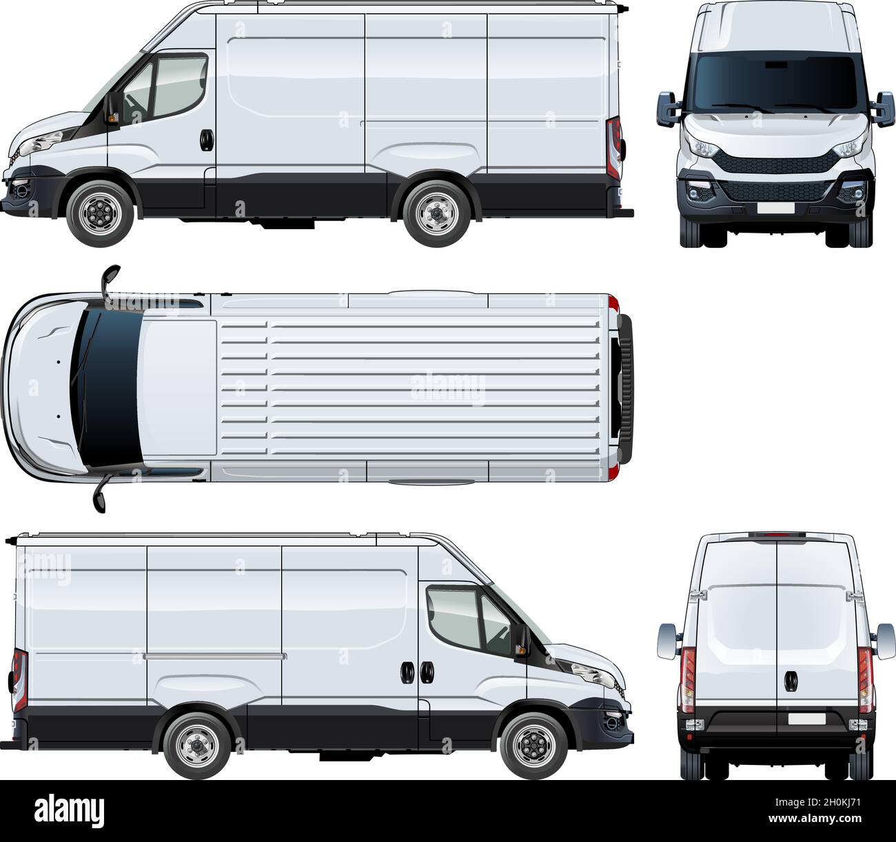 Vector van template isolated on white. Available EPS-10 separated by ...