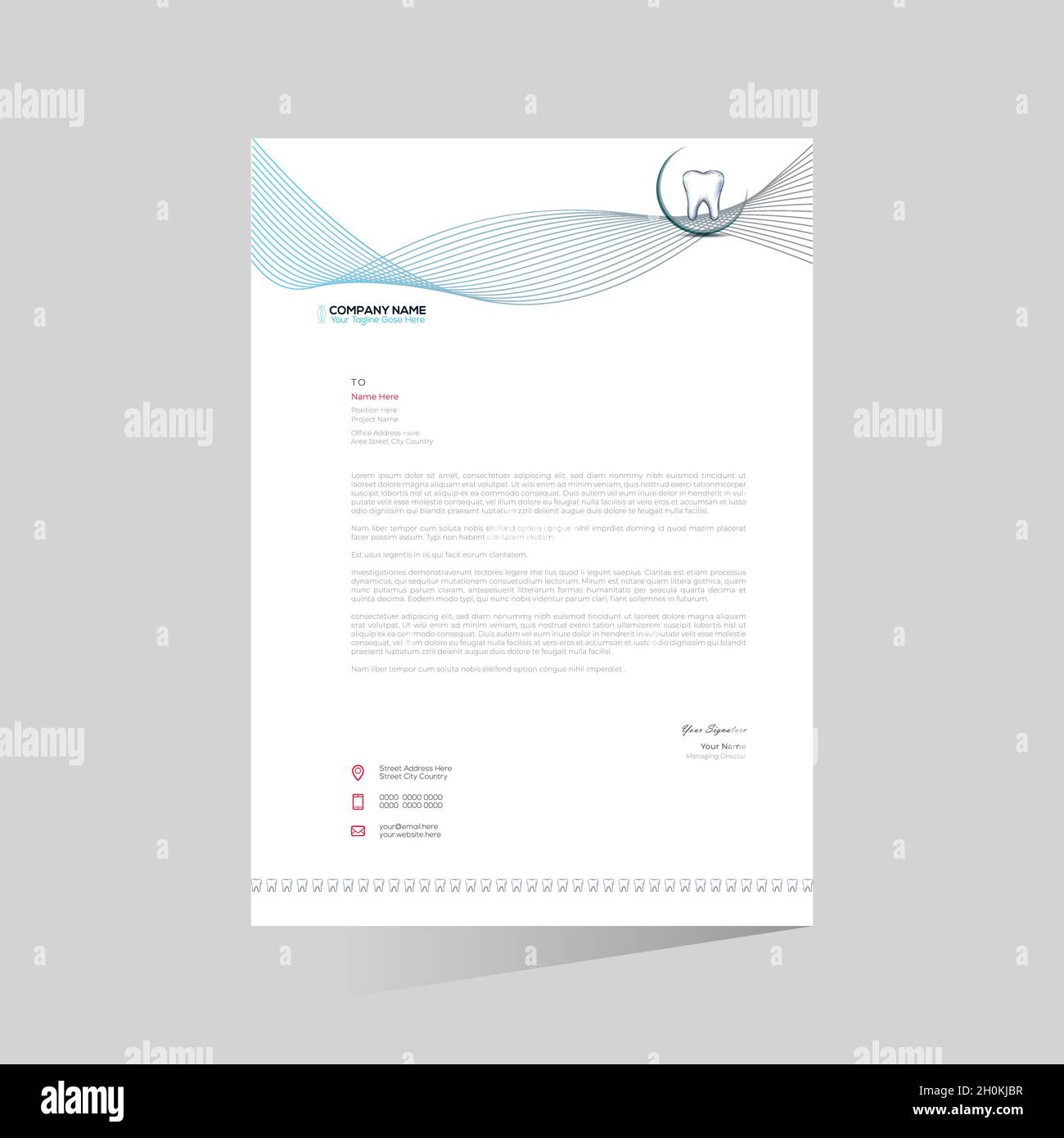 Cyan stylish doctor vector letterhead Stock Vector Image & Art - Alamy