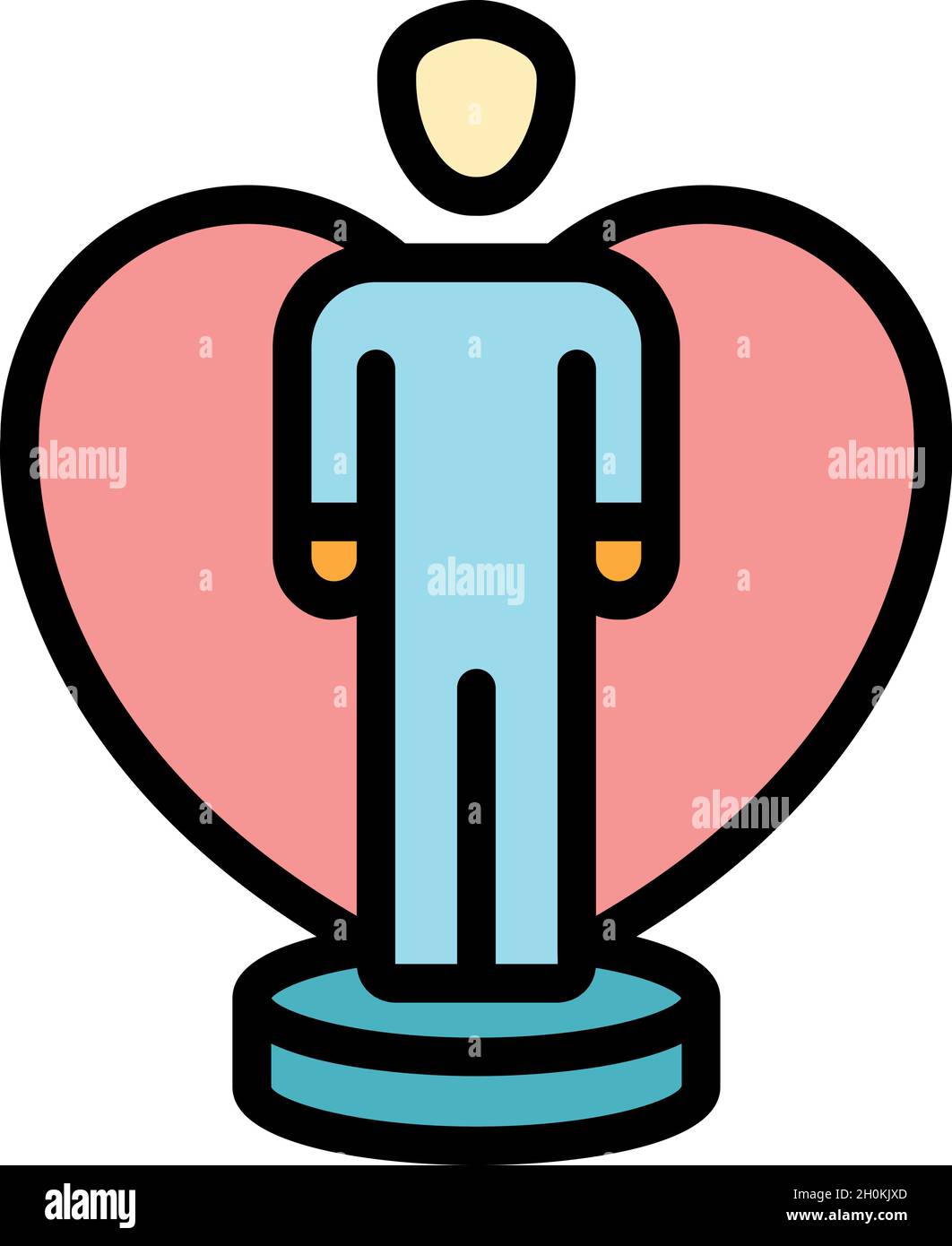 Man loyalty program icon. Outline man loyalty program vector icon color ...