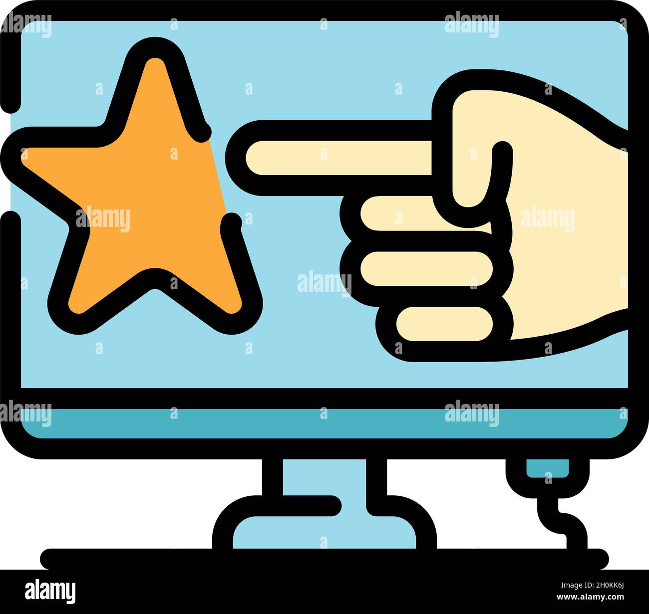 Computer loyalty program icon. Outline computer loyalty program vector ...