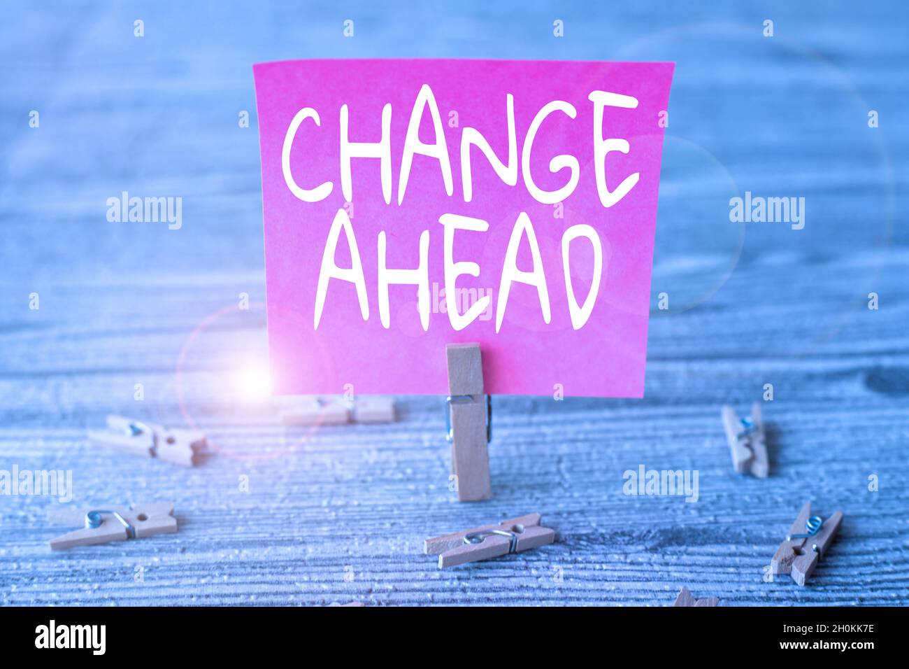 Text sign showing Change Ahead. Word Written on to replace with or ...