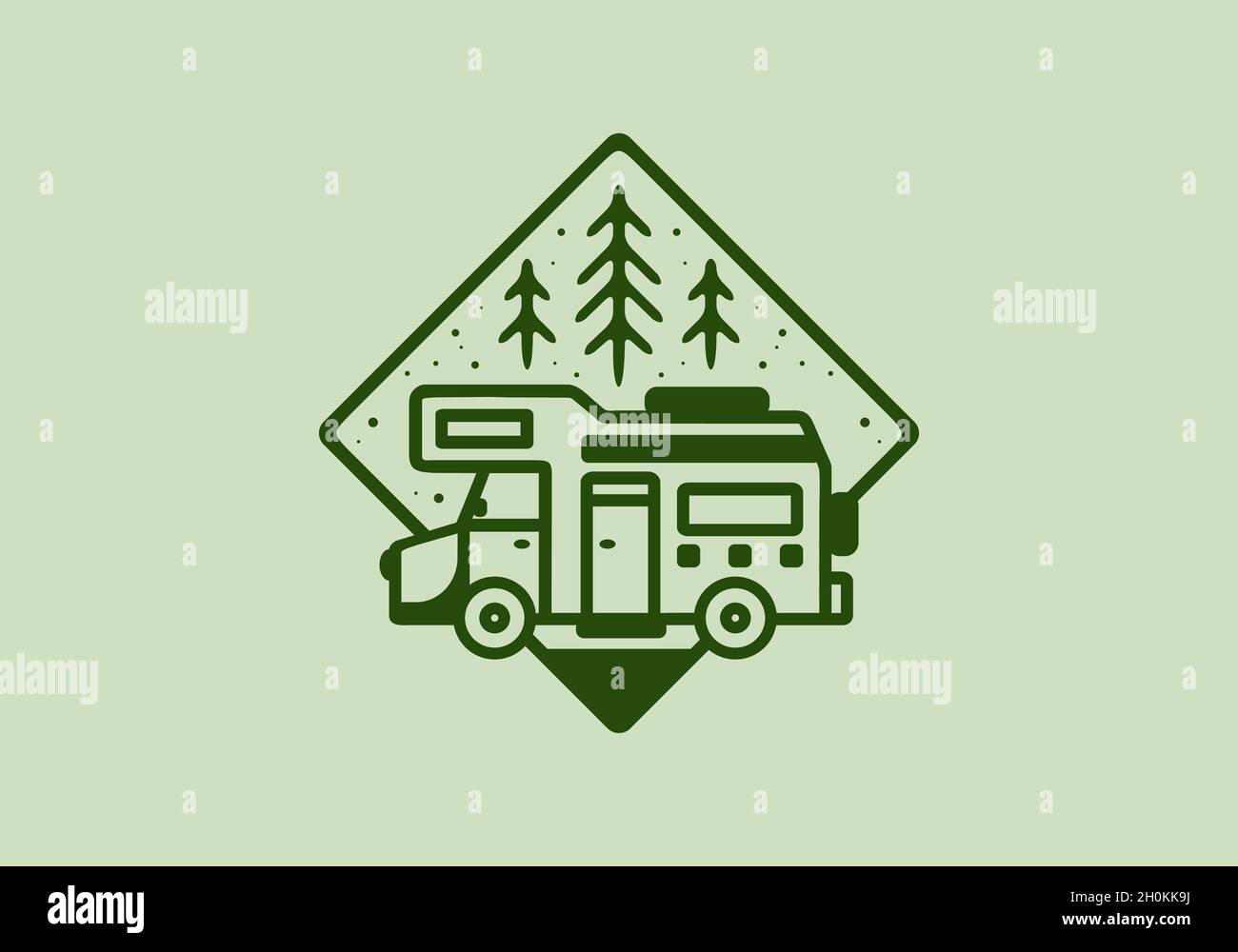 Line art illustration of campervan design Stock Vector Image & Art - Alamy