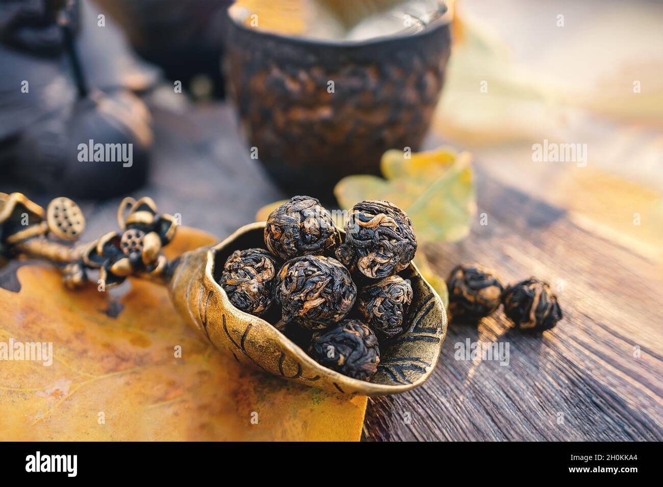 elite varieties of Chinese tea. Elite tea flowers made of Dragon pearls ...