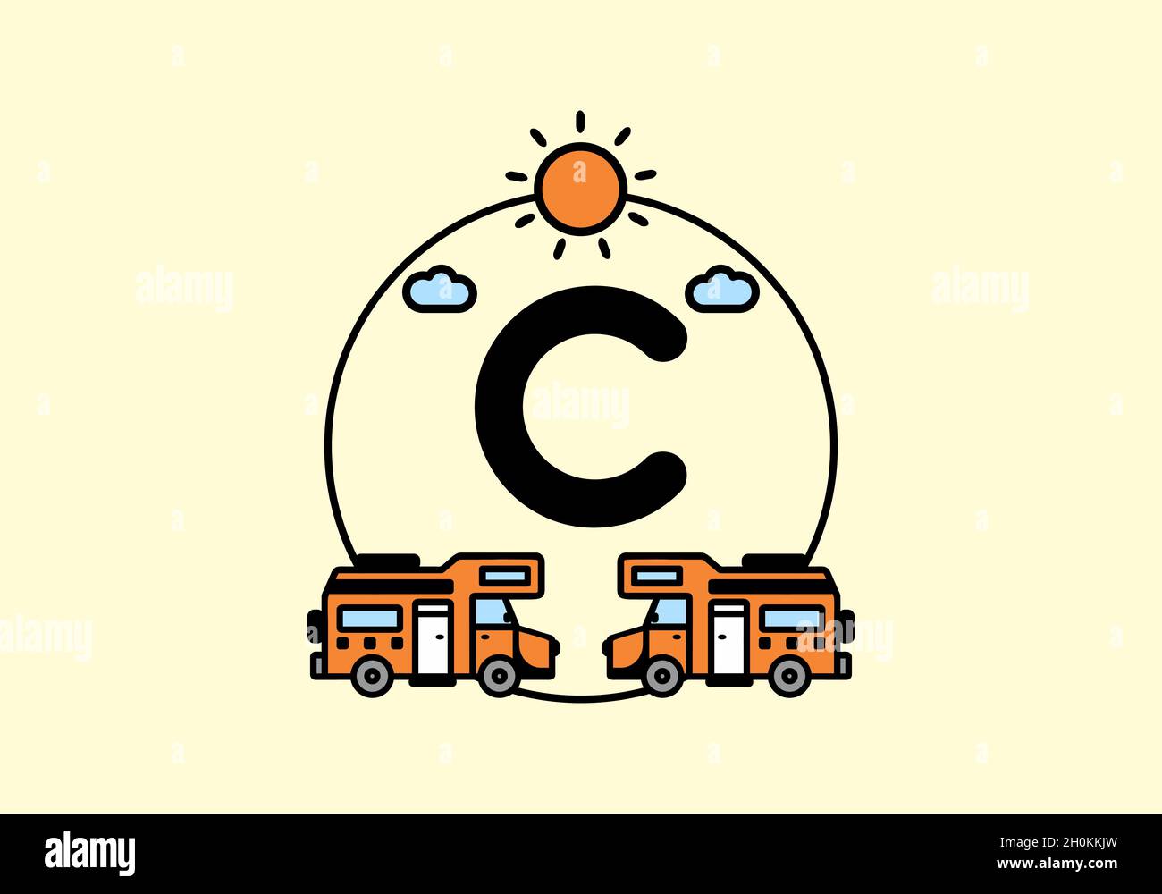 C with her family Stock Vector Images - Alamy