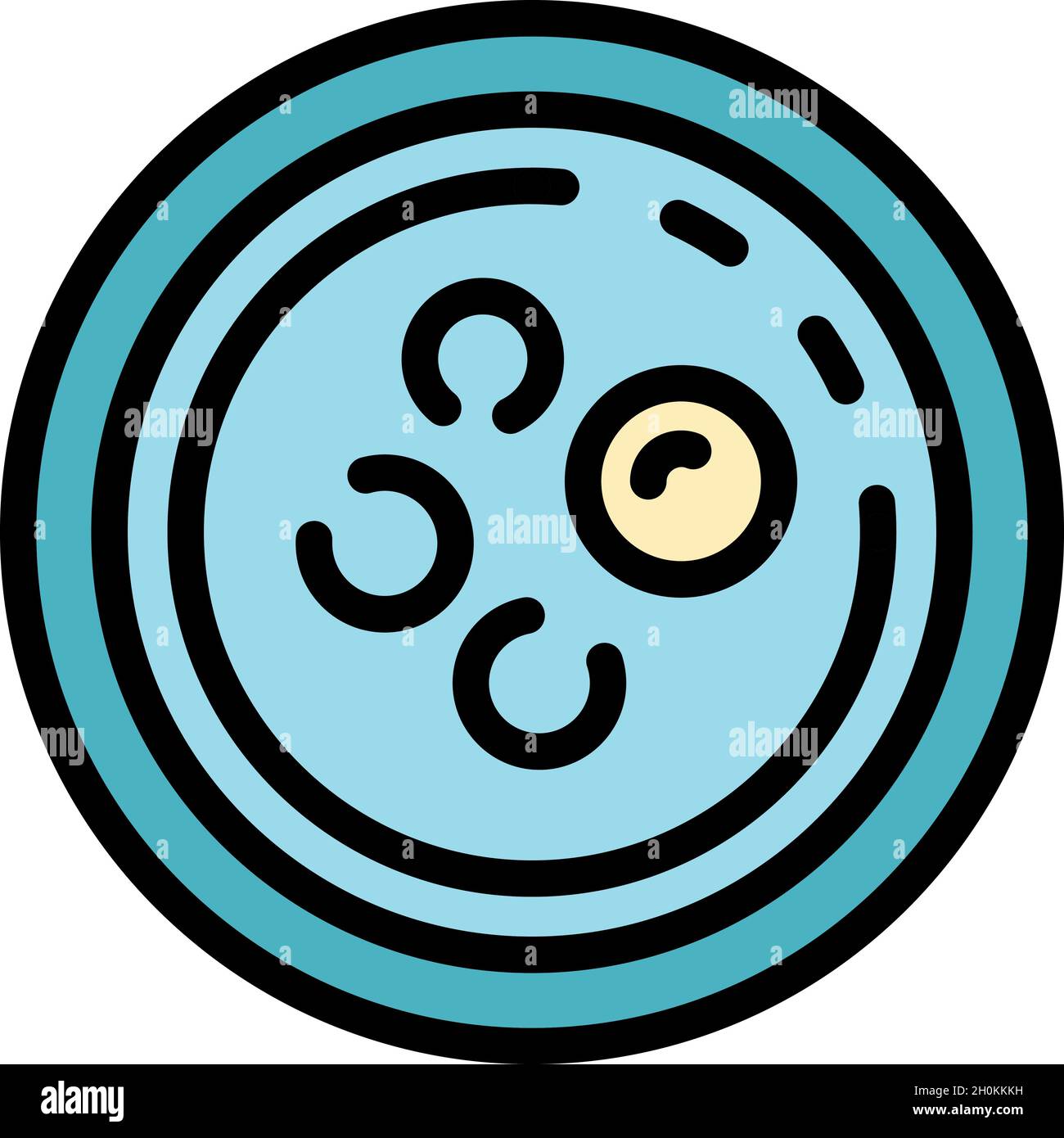 Chemical experiment top view icon. Outline chemical experiment top view ...