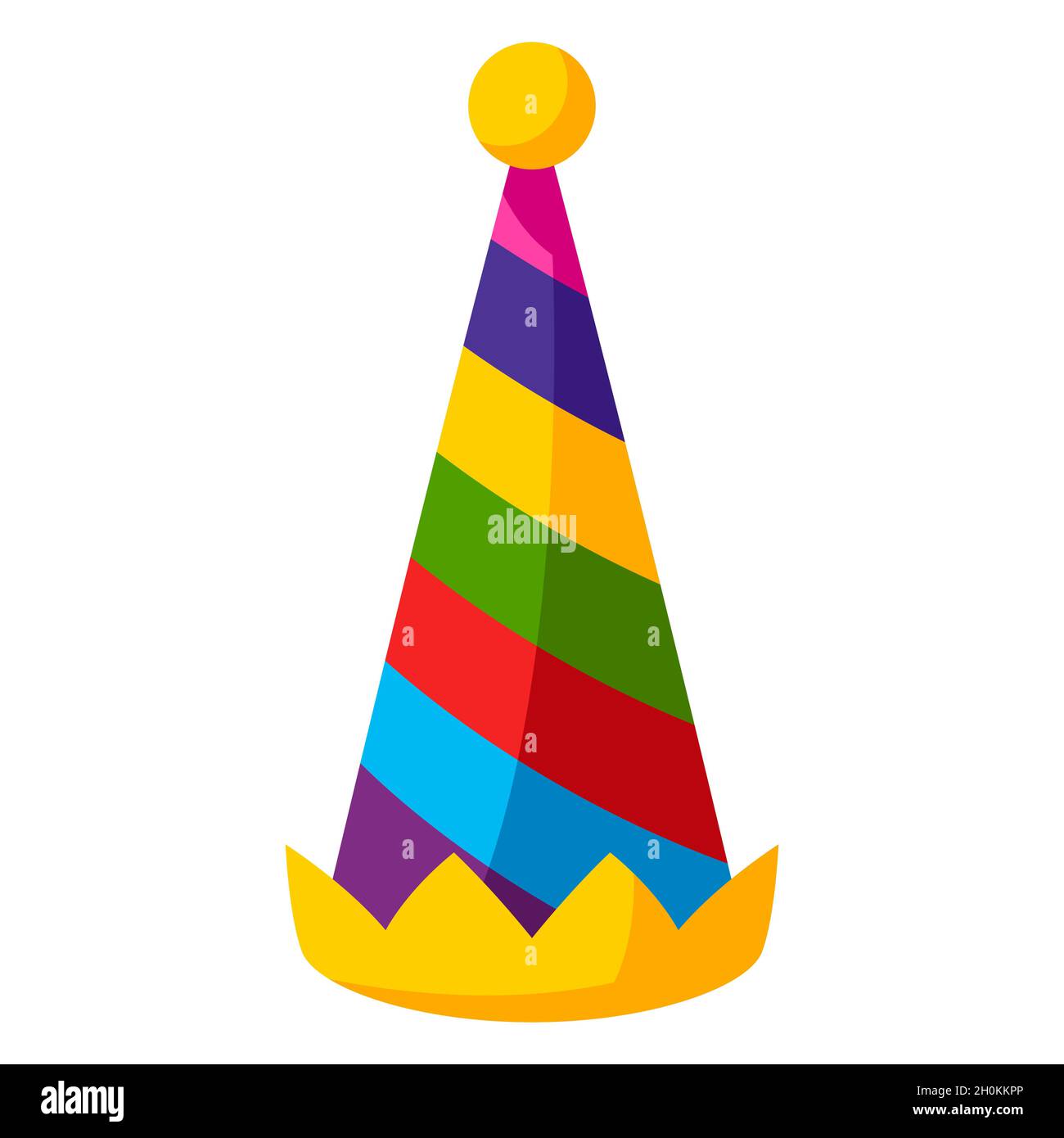 Illustration of party cap in cartoon style. Cute funny object Stock ...