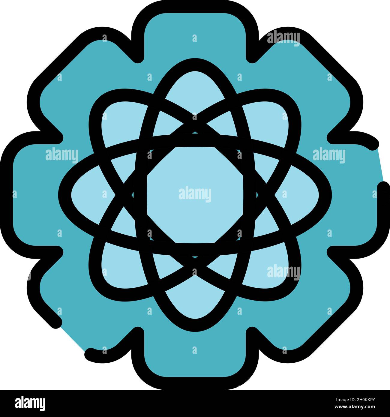 Chemical formula icon. Outline chemical formula vector icon color flat ...