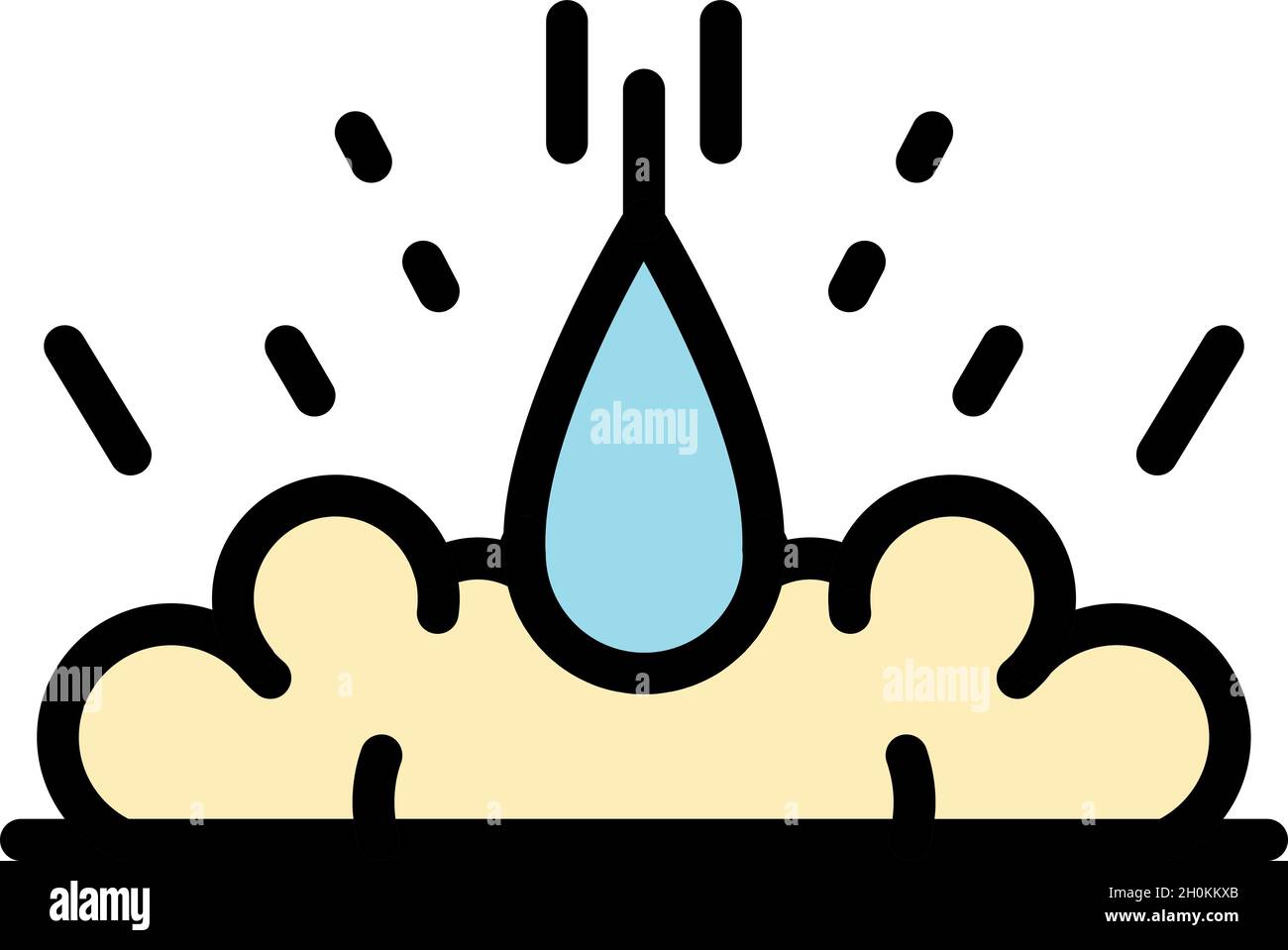 Chemical experiment smoke icon. Outline chemical experiment smoke ...
