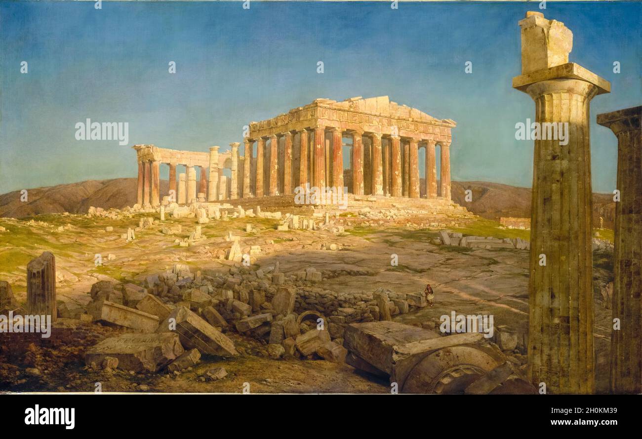 Frederic Edwin Church, The Parthenon , landscape painting, 1871 Stock ...