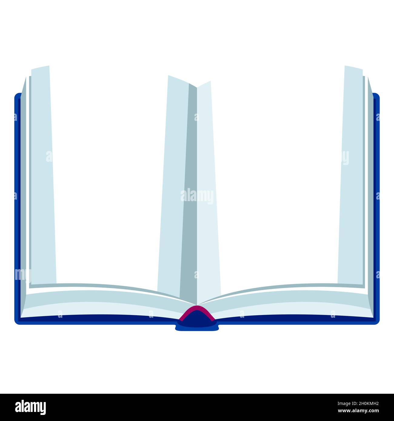 Stylized illustration of open book. School or educational icon Stock ...