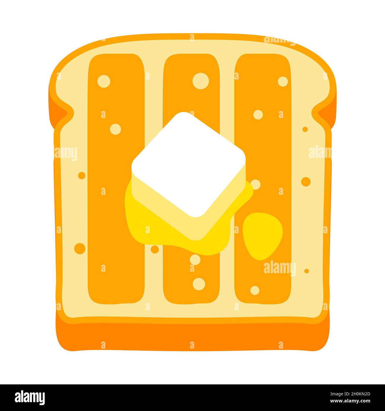 Toast With Butter Cartoon