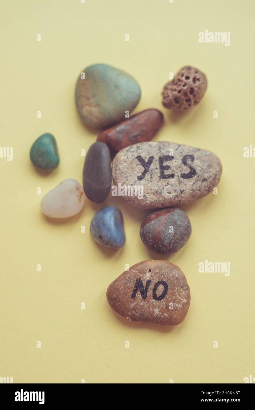 Pile of yes stones hi-res stock photography and images - Alamy