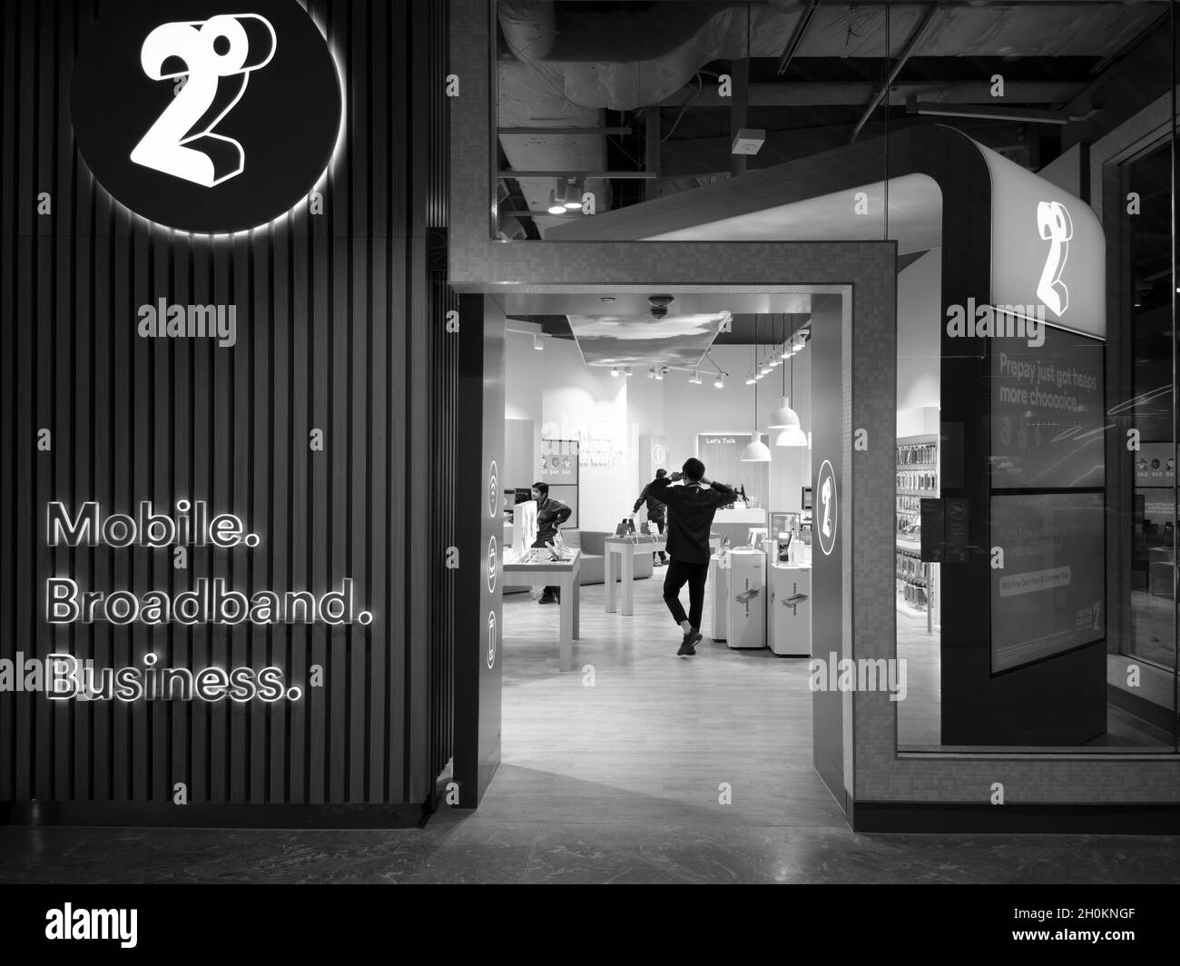 AUCKLAND, NEW ZEALAND - Oct 10, 2019: View of 2degrees Mobile store in ...