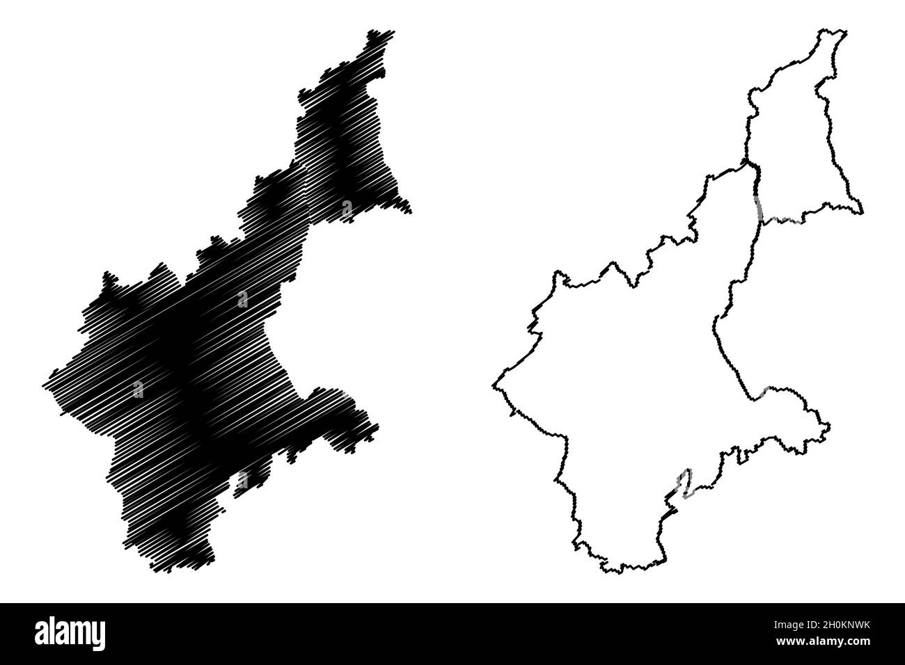 Kota district (Rajasthan State, Republic of India) map vector ...