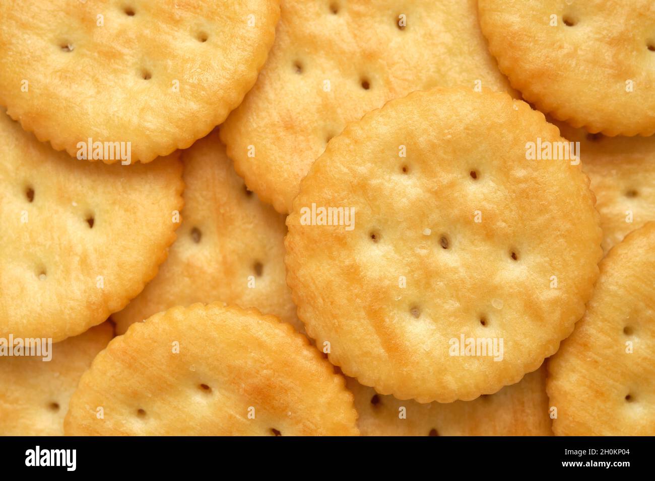 Top View of Round Crackers, Food Background Stock Photo - Alamy