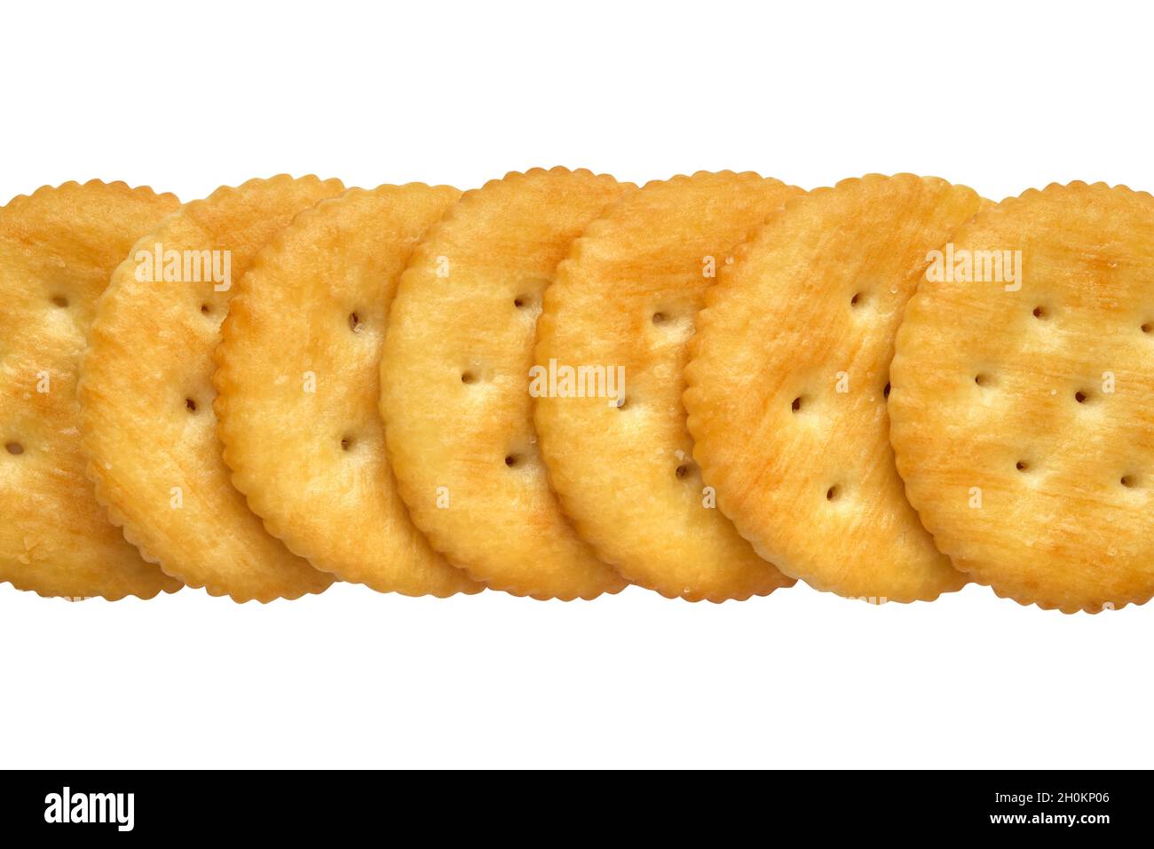 Top View, Round Crackers, Isolated on White Background, with Clipping ...