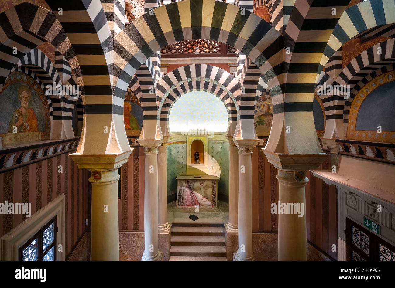 This is a picture of a great castle in Italy called Rocchetta Mattei ...