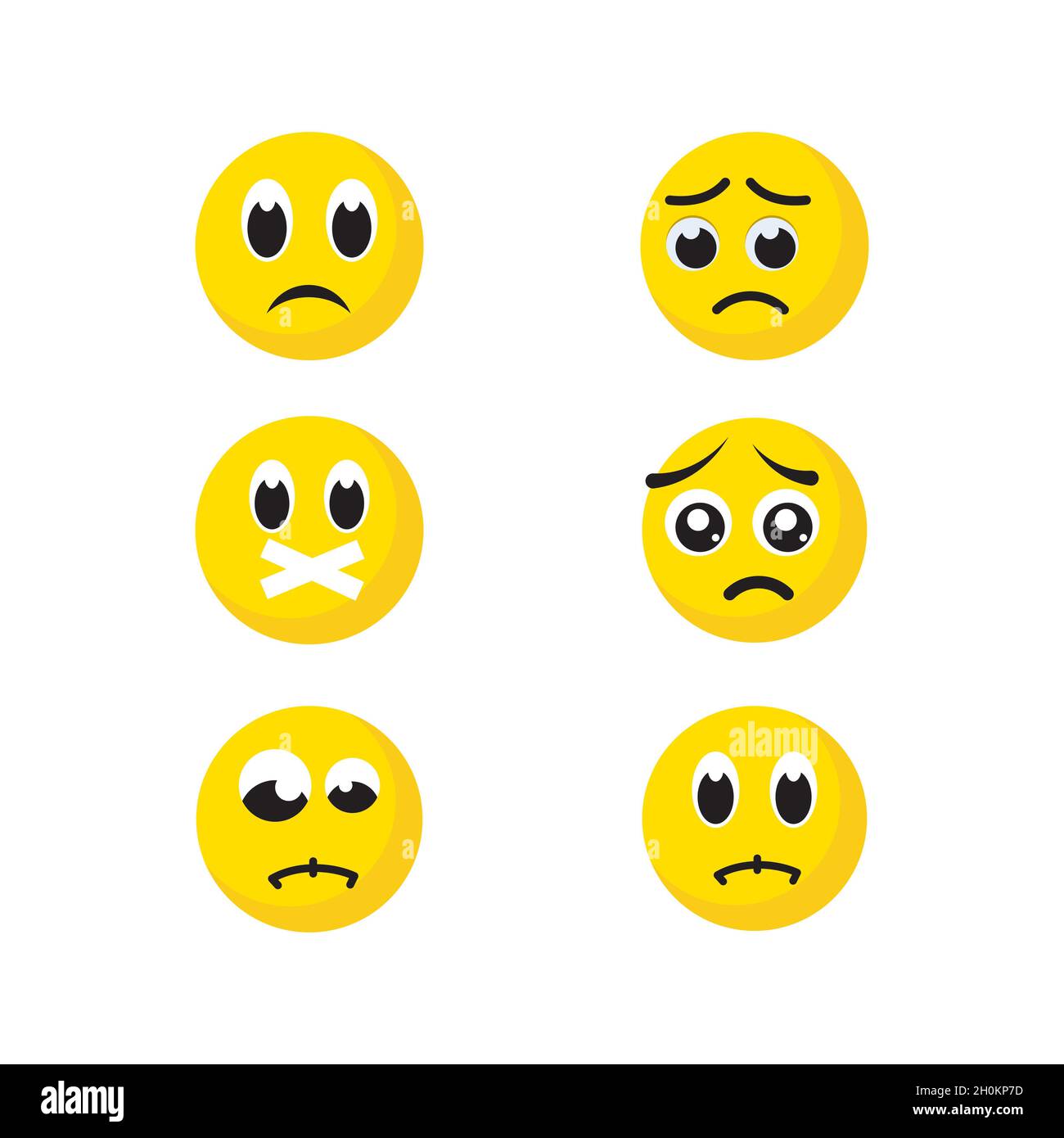 Sad Emotion Vector icon design illustration Template Stock Photo - Alamy