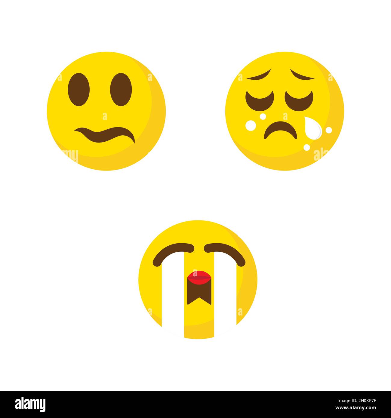 Sad Emotion Vector icon design illustration Template Stock Photo - Alamy
