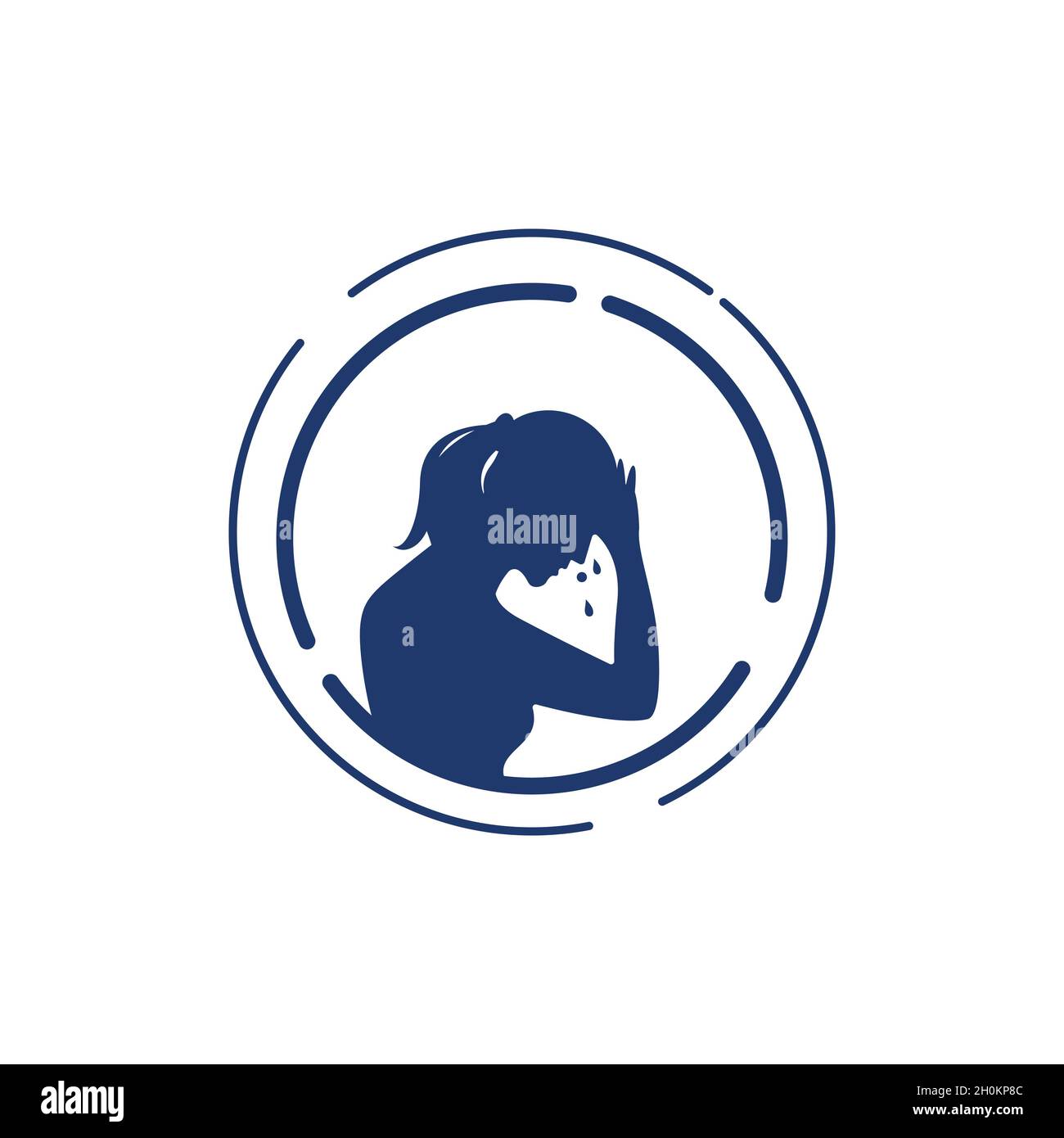Sad Emotion Vector icon design illustration Template Stock Photo - Alamy