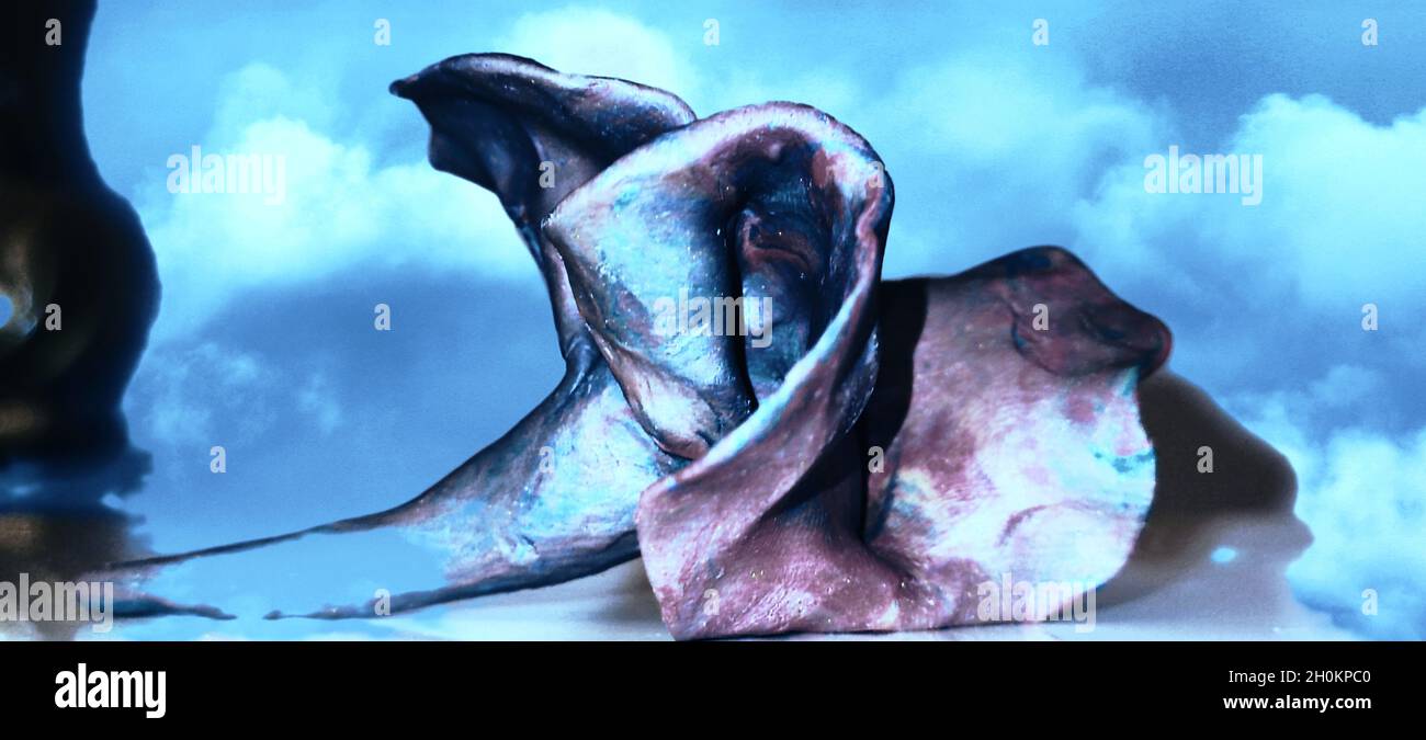 Beautiful painting with blue colors Stock Photo - Alamy