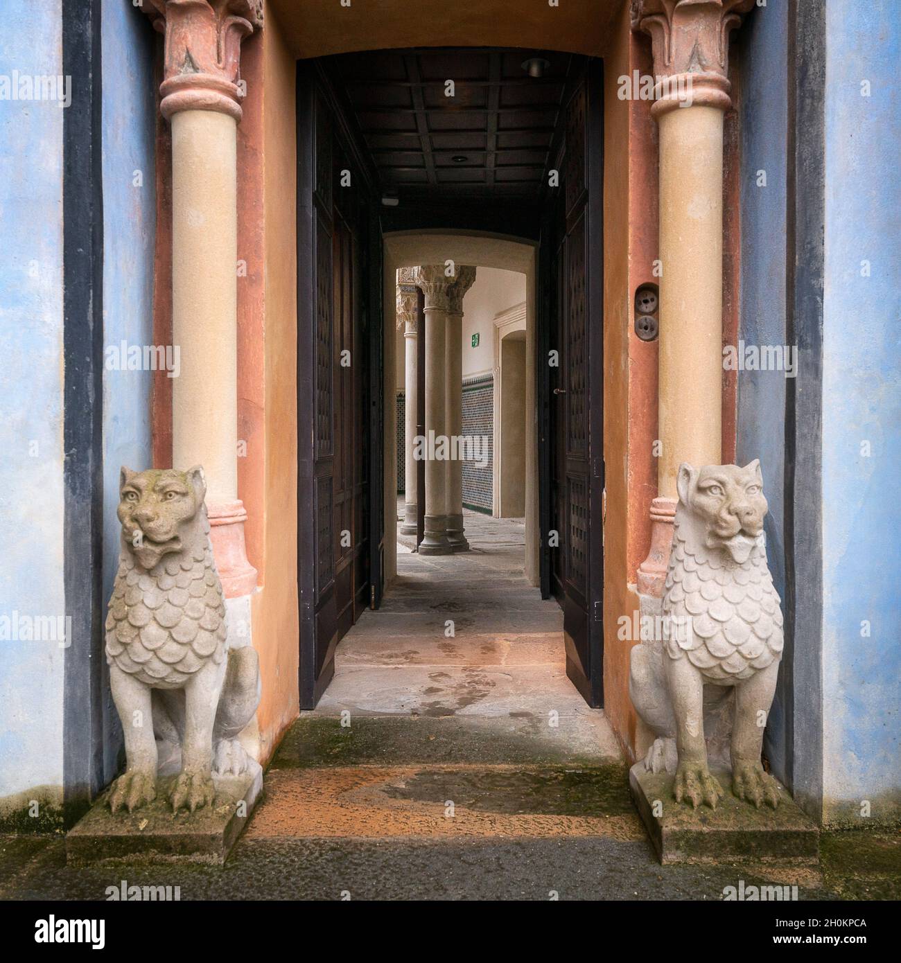 This is a picture of a great castle in Italy called Rocchetta Mattei ...