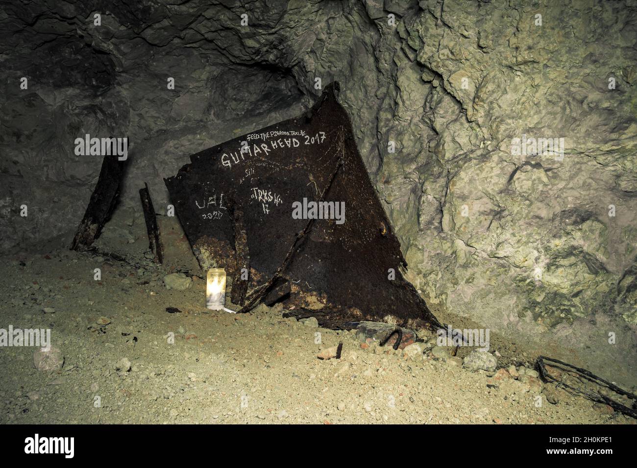 Old blown up remains of some Siegfried Line bunkers along the border ...