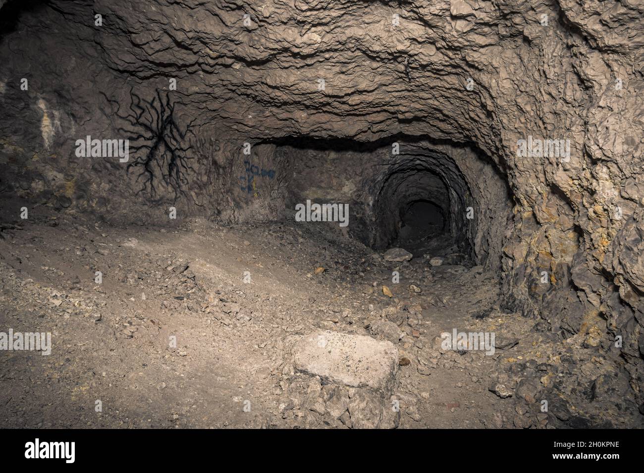 Old blown up remains of some Siegfried Line bunkers along the border ...