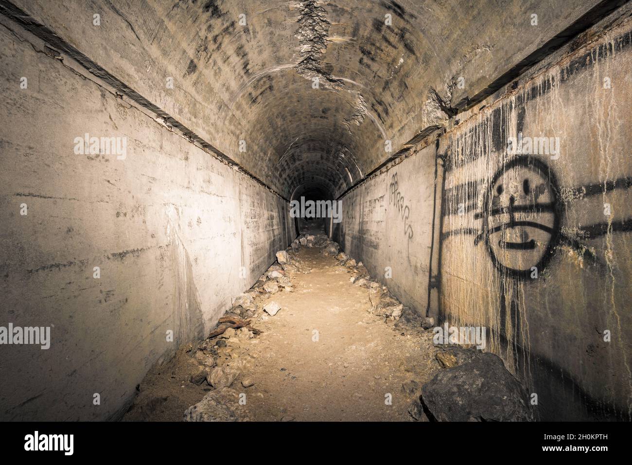 Old blown up remains of some Siegfried Line bunkers along the border ...