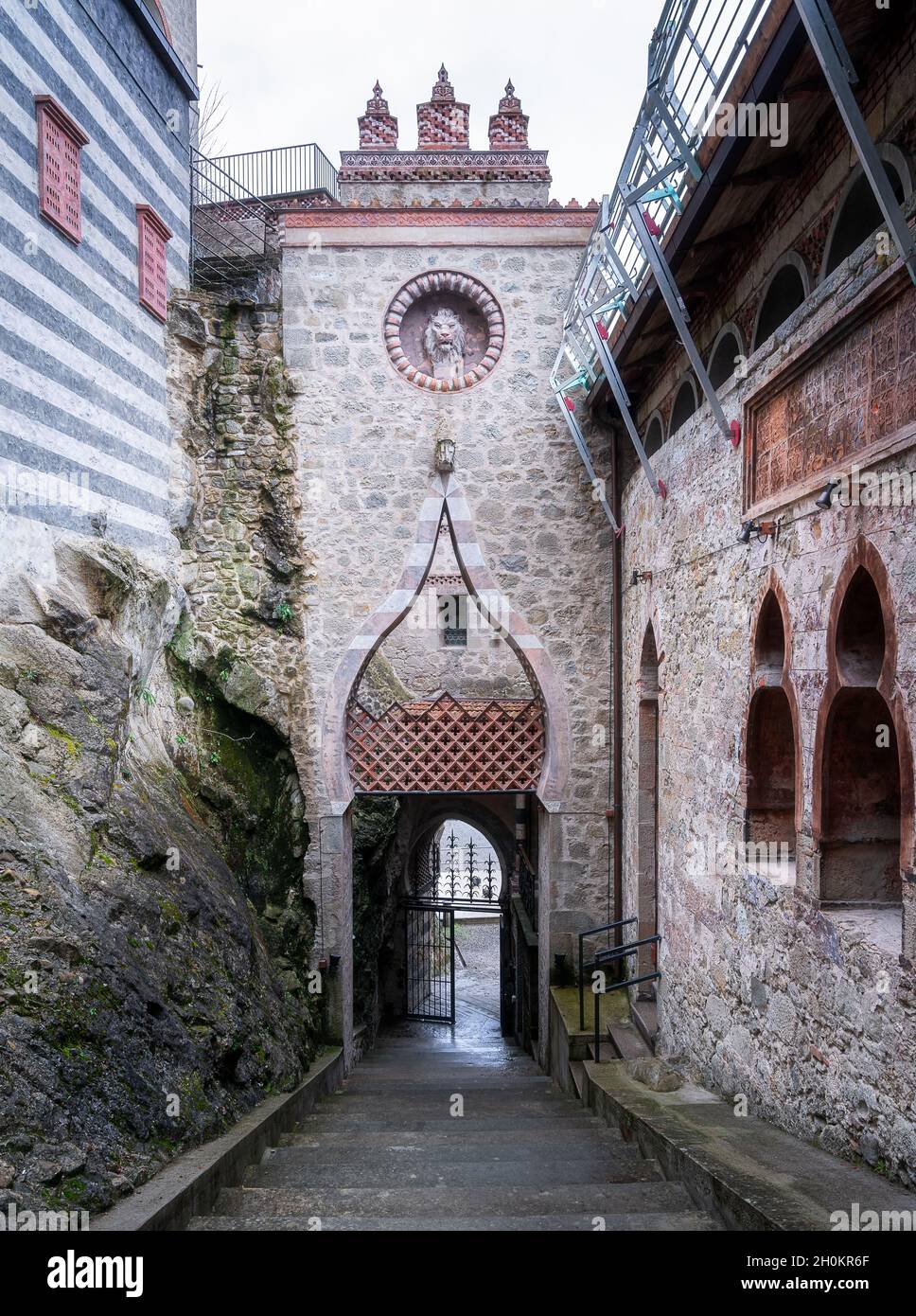 This is a picture of a great castle in Italy called Rocchetta Mattei ...