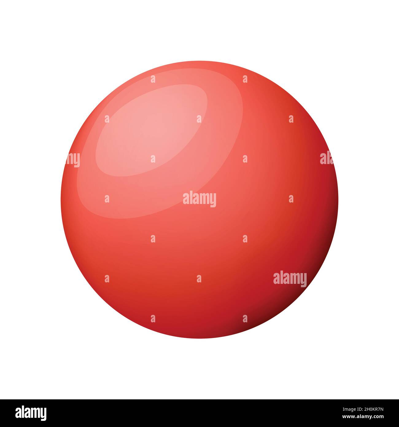 Glass red ball or precious pearl. Glossy realistic ball, 3D abstract ...