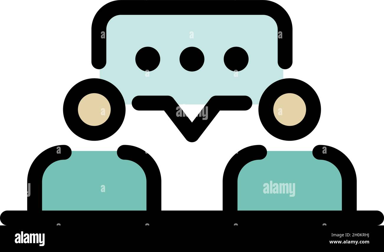 Dialogue between two people icon. Outline dialogue between two people ...