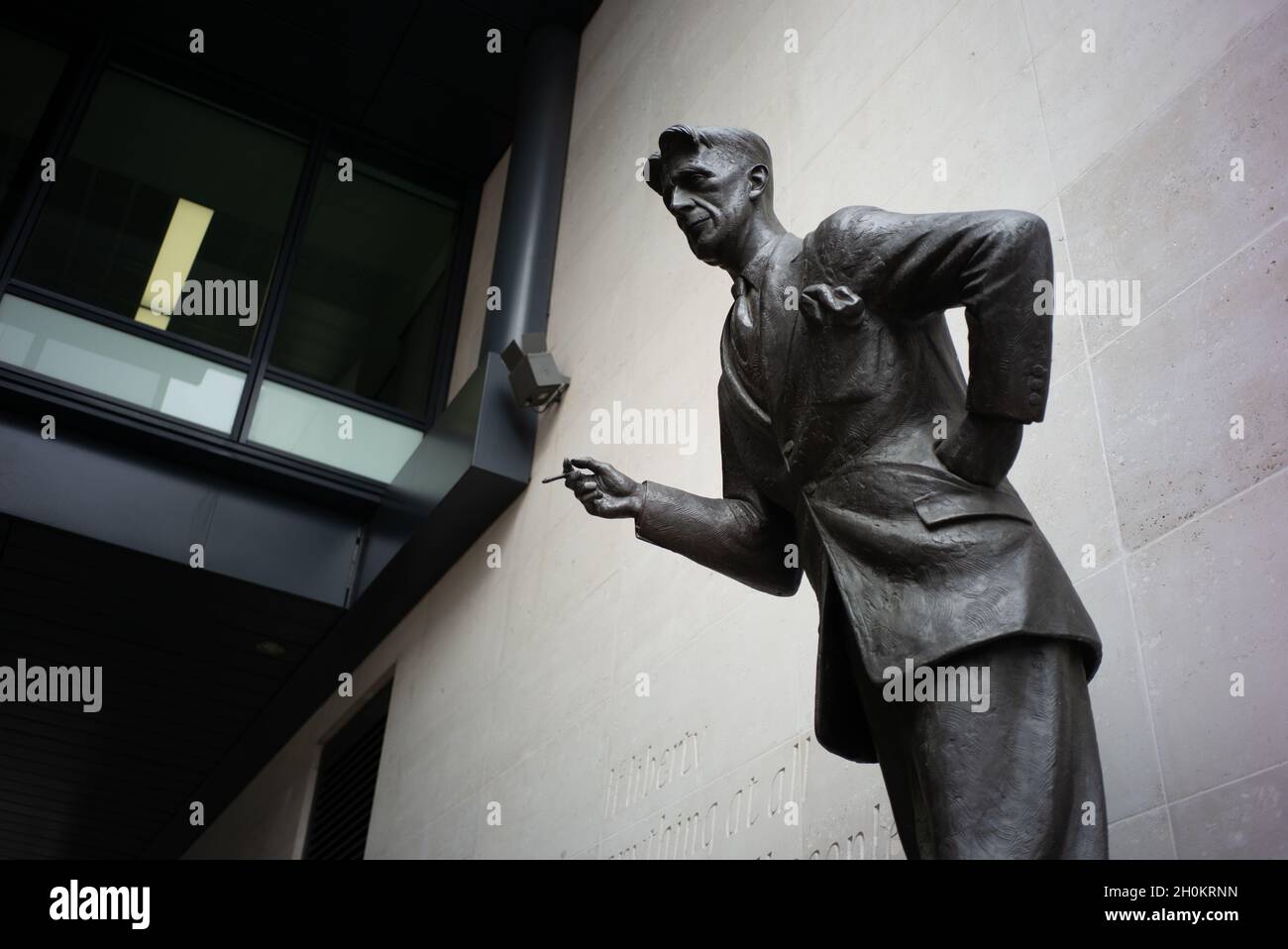 Orwell Statue at the BBC Stock Photo - Alamy