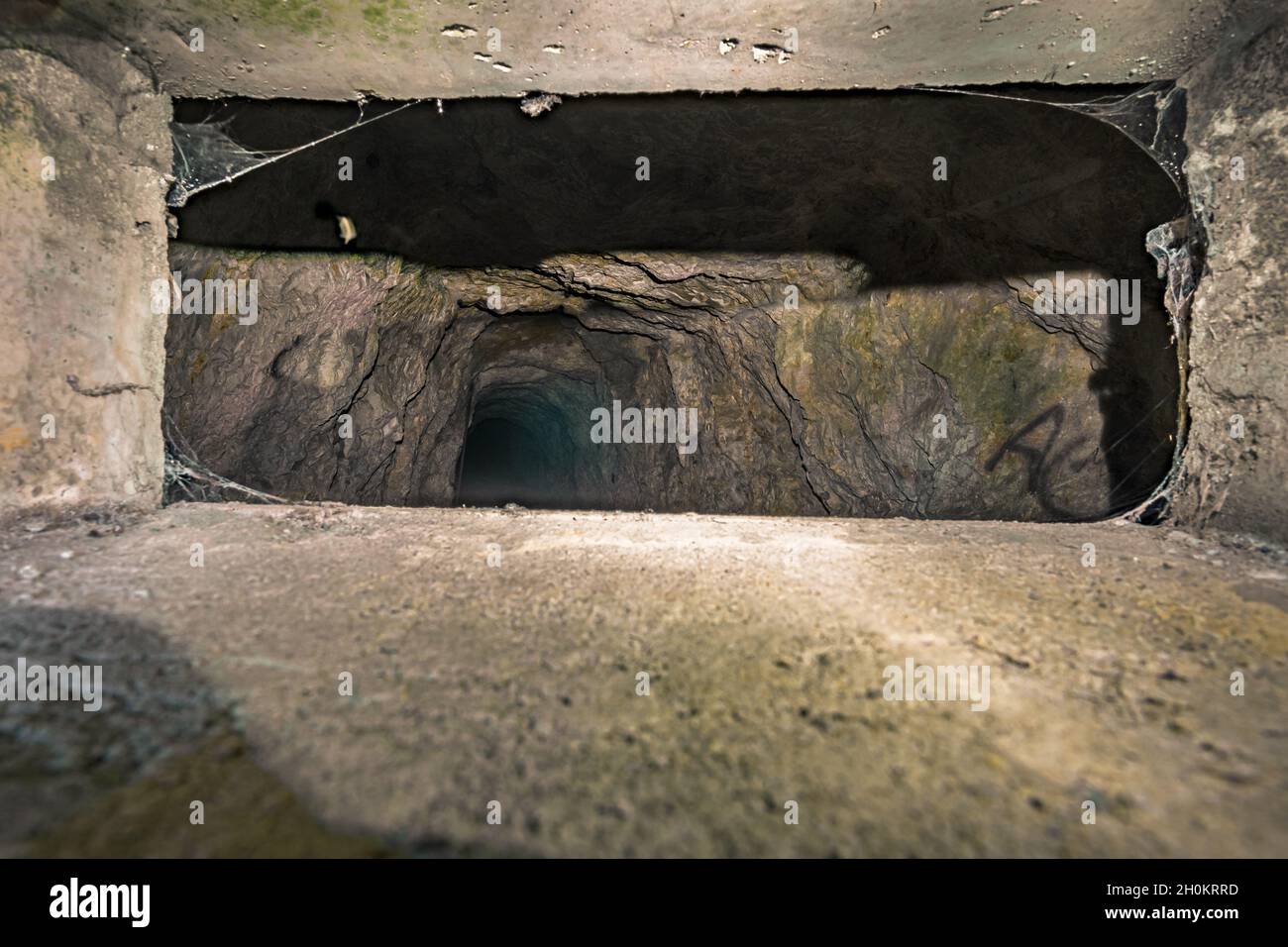 Old blown up remains of some Siegfried Line bunkers along the border ...