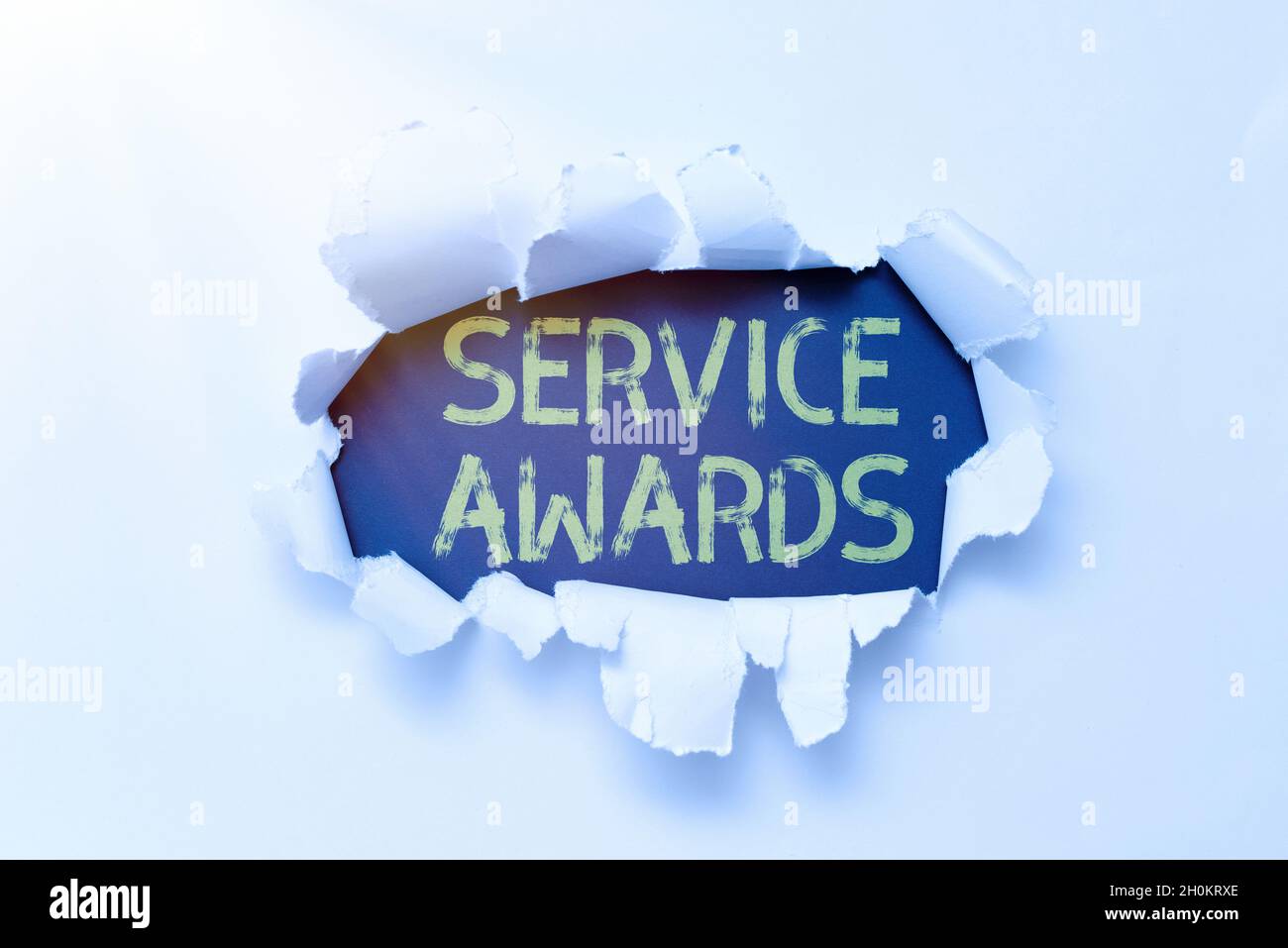 Sign displaying Service Awards. Business overview Recognizing an ...