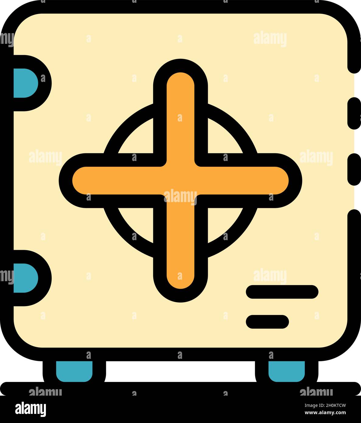 Safe icon. Outline safe vector icon color flat isolated Stock Vector ...
