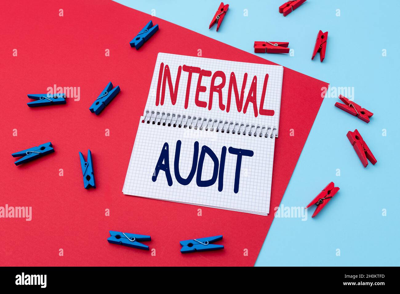 Text showing inspiration Internal Audit, Word Written on Evaluates the ...