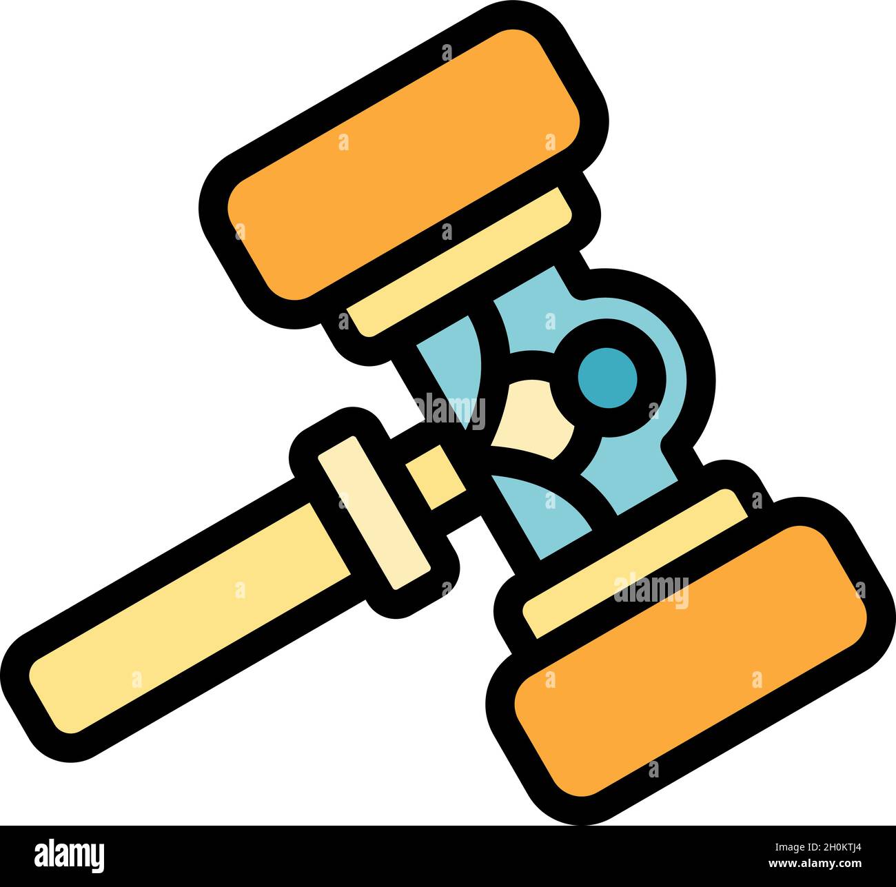 Wooden judicial gavel icon. Outline wooden judicial gavel vector icon ...