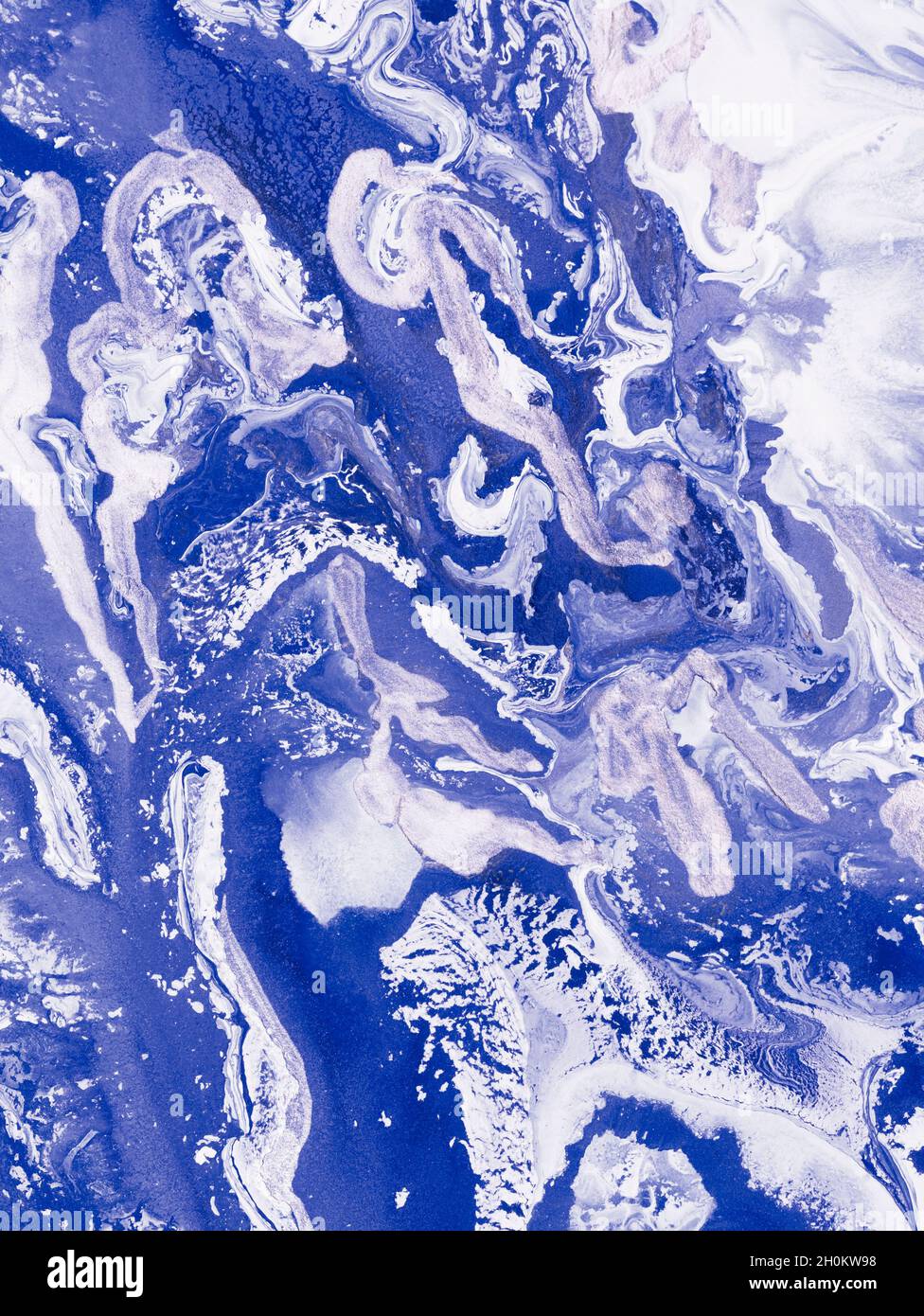 Abstract indigo color painting, creative hand painted background ...